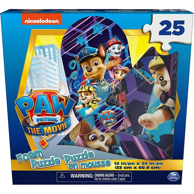 PAW Patrol Toys & Games: The Movie, 25-Piece Foam Jigsaw Puzzle with ...