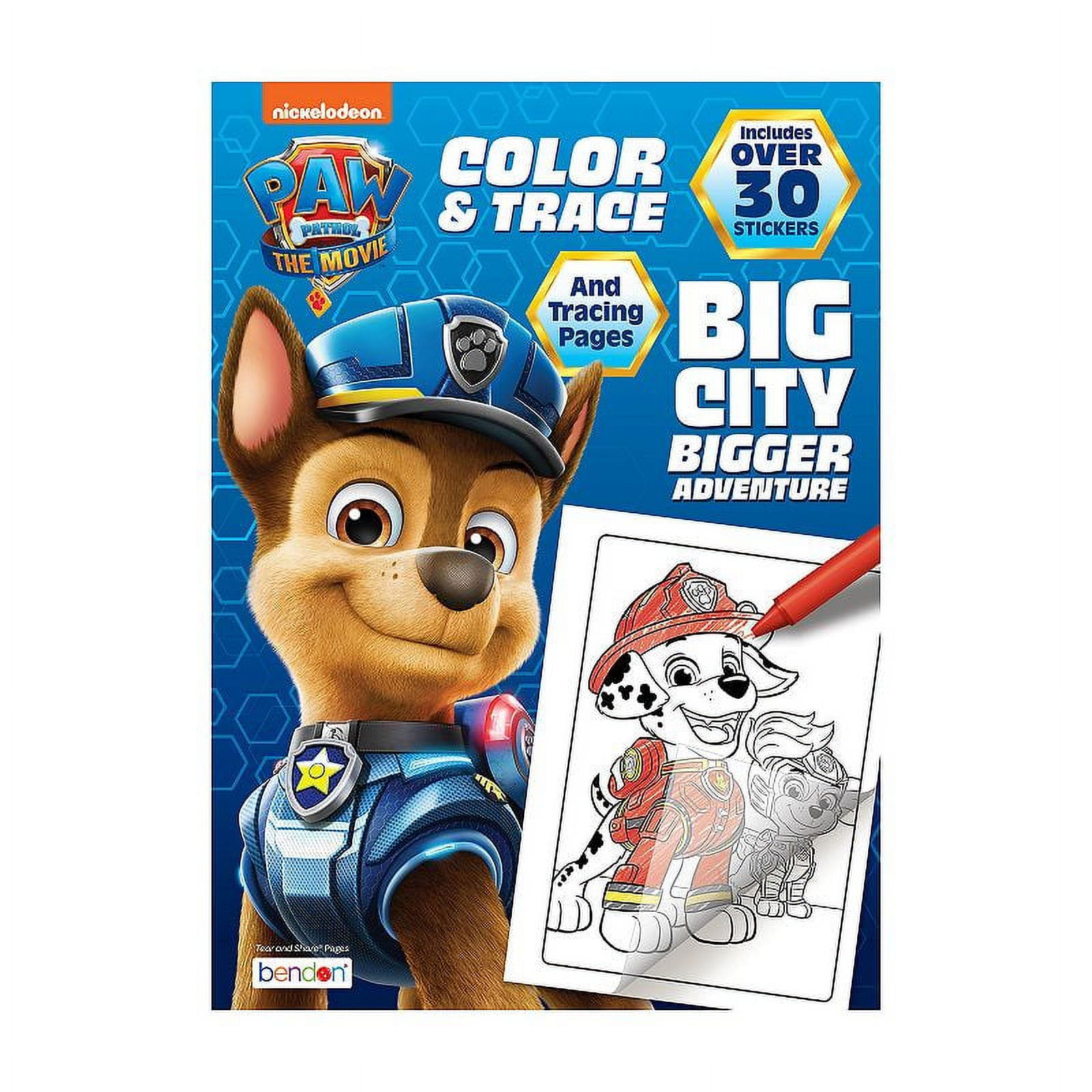 PAW Patrol The Movie Color & Trace Activity Book, Multicolor - Walmart.com