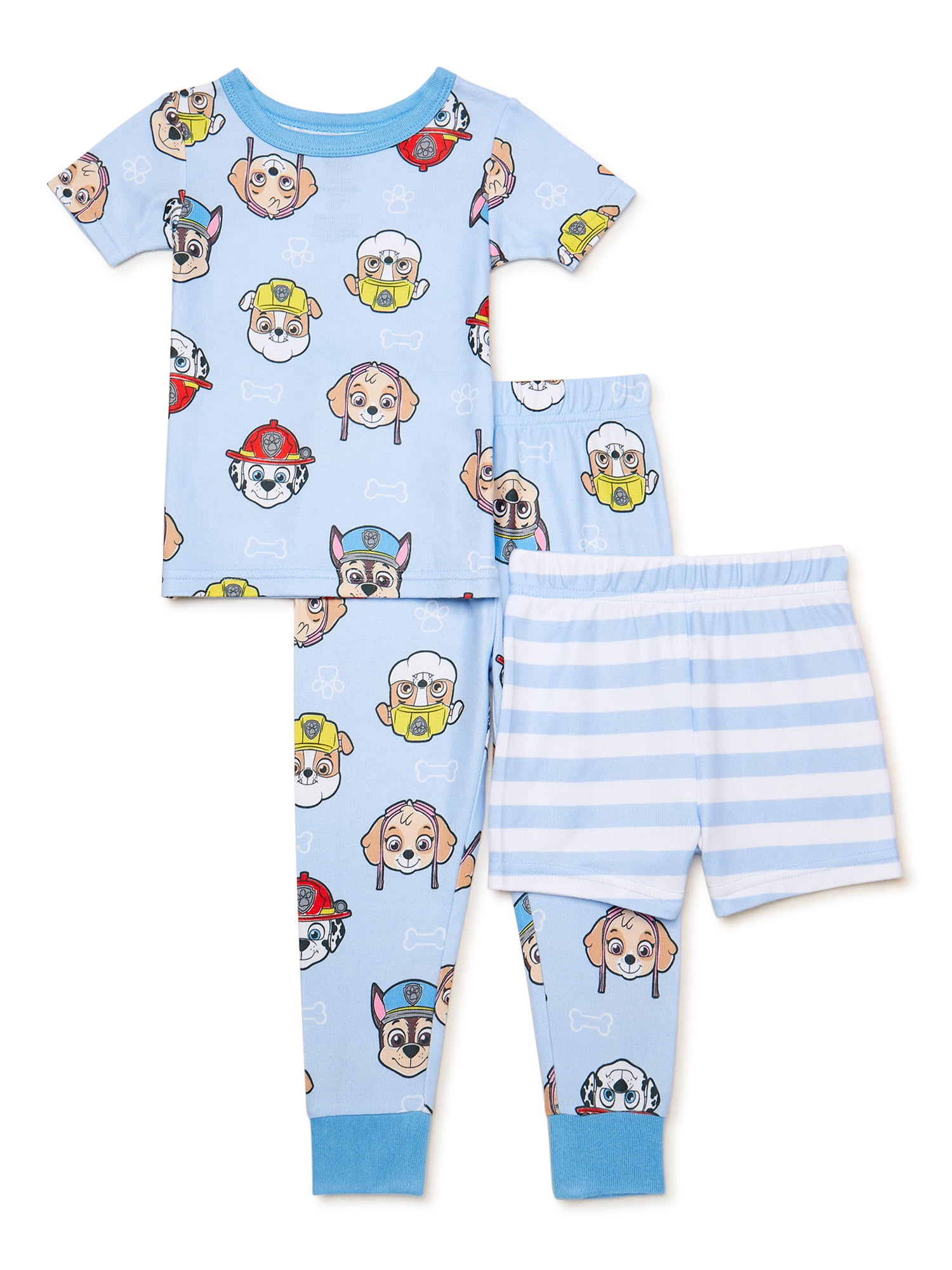 PAW Patrol Toddler Boy Snug-Fit Pajama Set, 3 Piece, Sizes 12M-5T ...