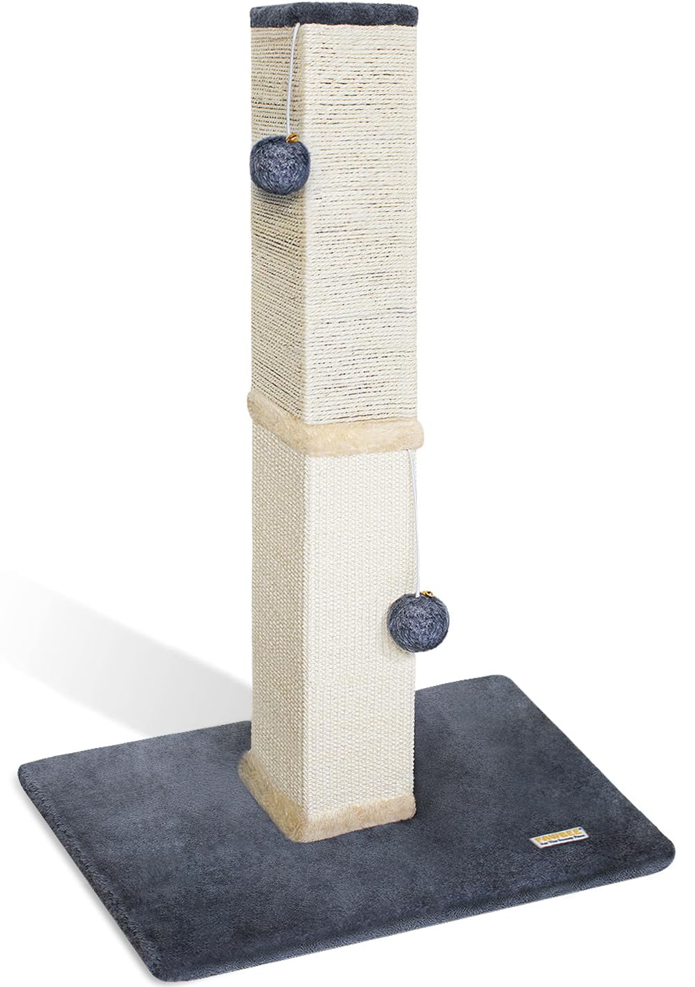 PAWBEE Cat Scratch Post Tower - 32” Tall Cat Scratching Post with ...