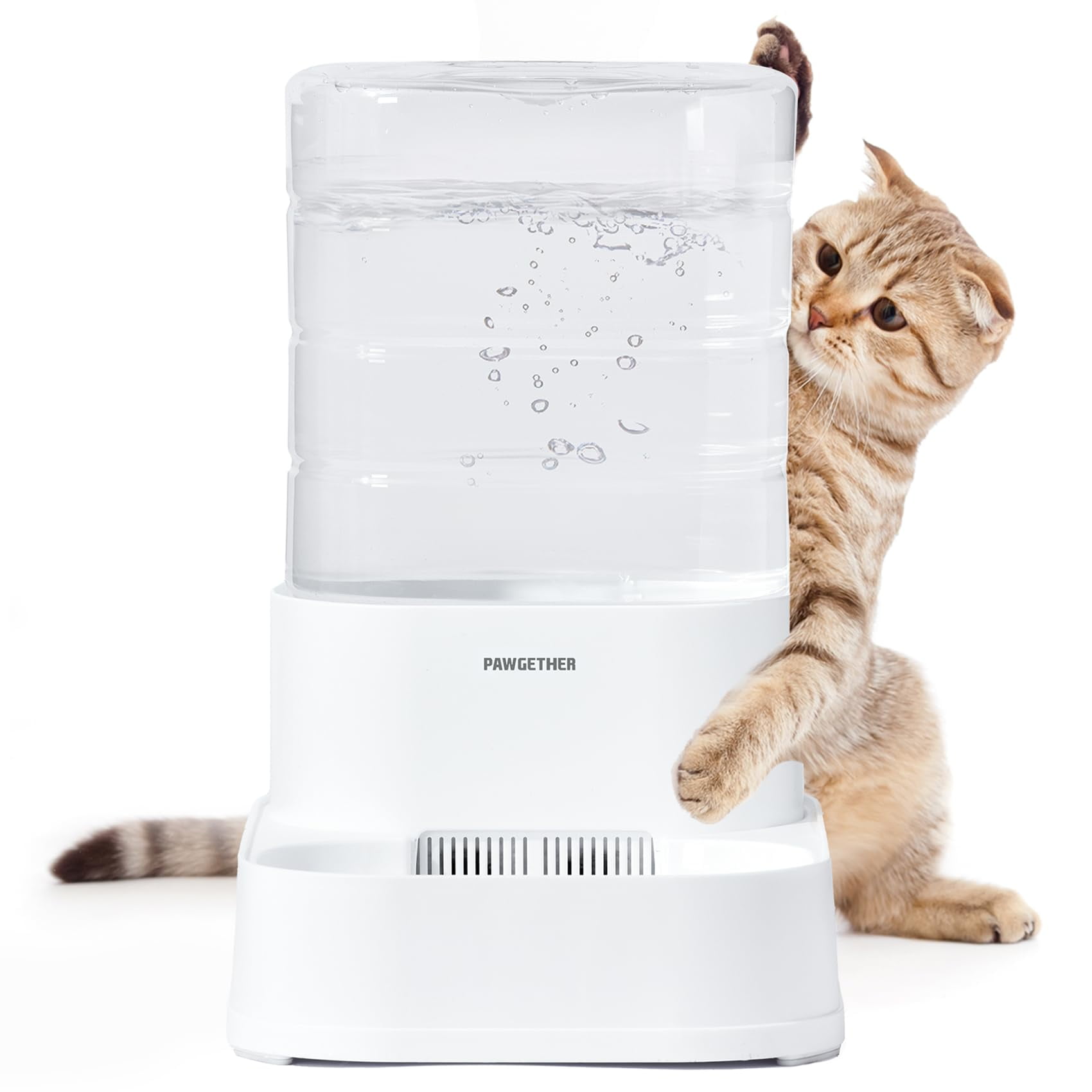 PAWGETHER® Gravity Automatic Pet Water Dispenser with 1 Filter for Cats ...