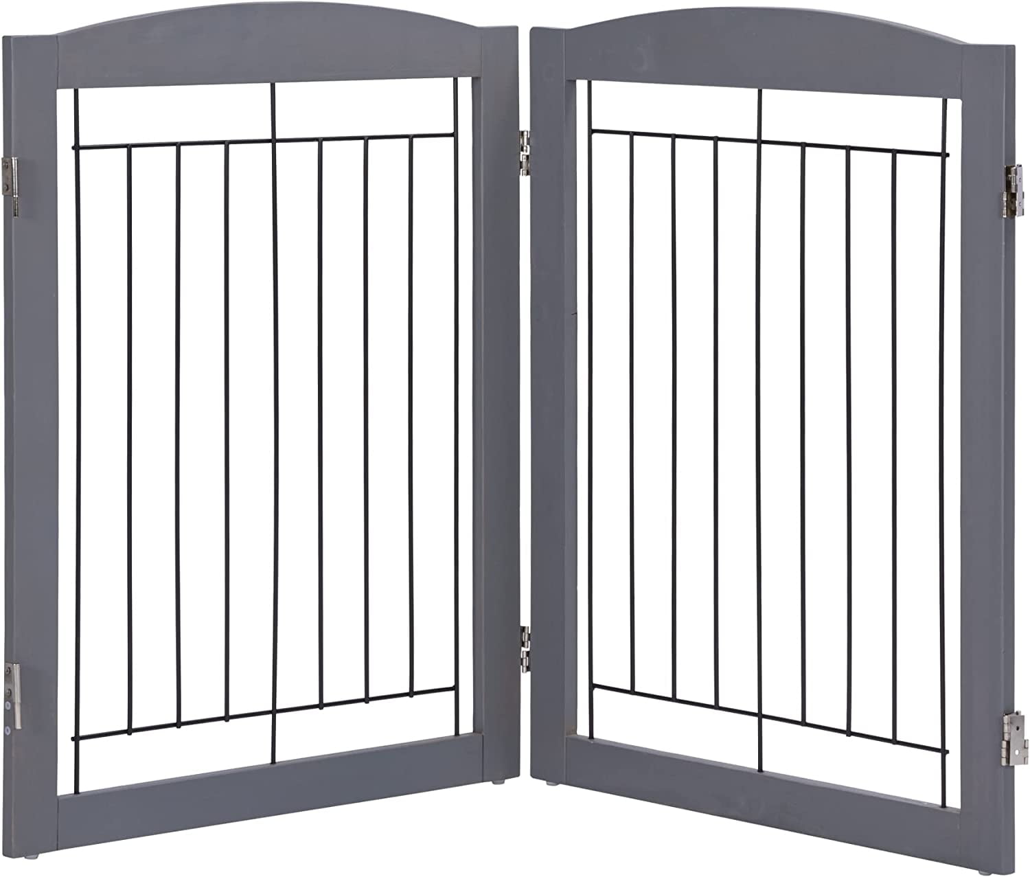 PAWLAND Extra Wide Dog gate for The House, Doorway, Stairs, Solid ...
