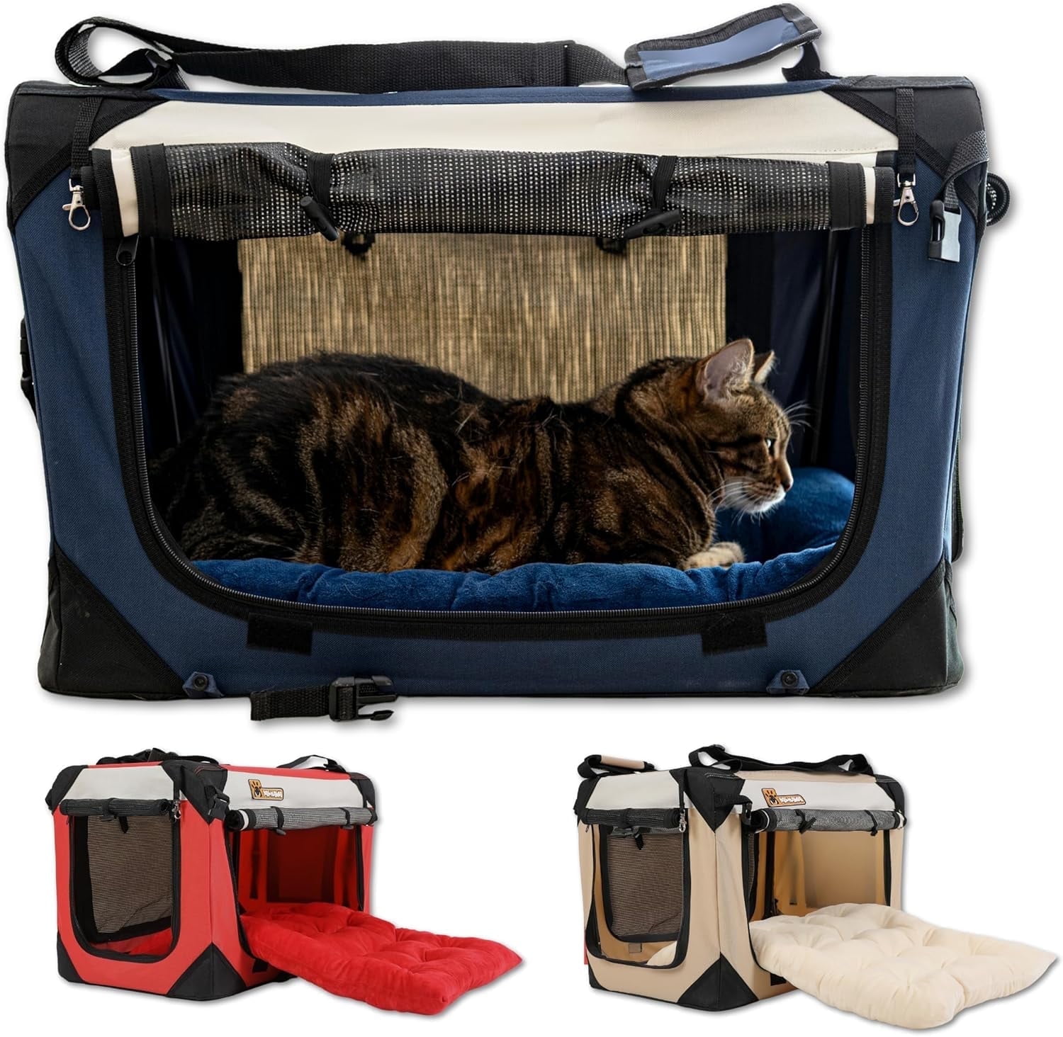 Extra Large Cat Carrier 24"x16"x16" Soft-Sided with Scratch Pad ...