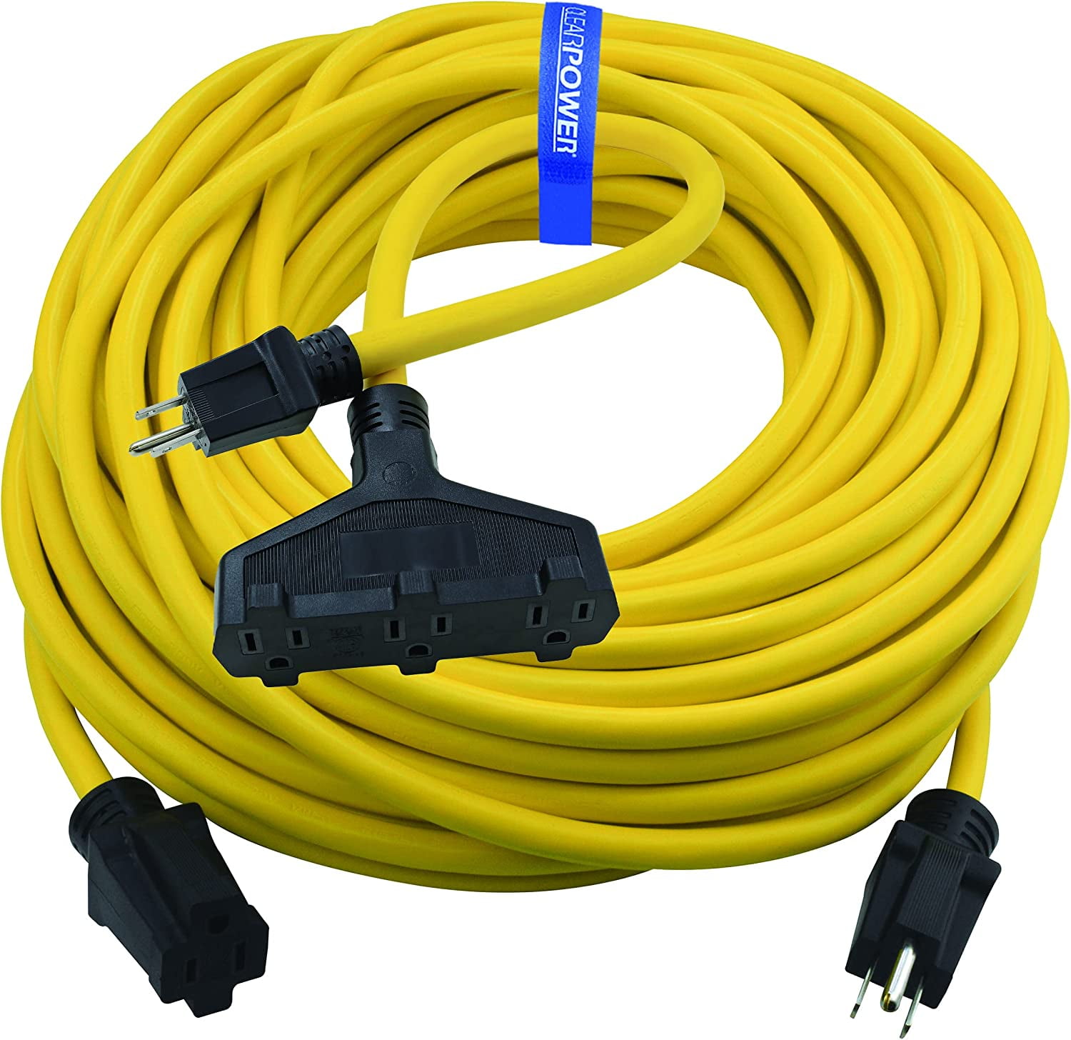 PAWTY 100 ft 12/3 SJTW Heavy Duty Outdoor Extension Cord with 2 ft ...