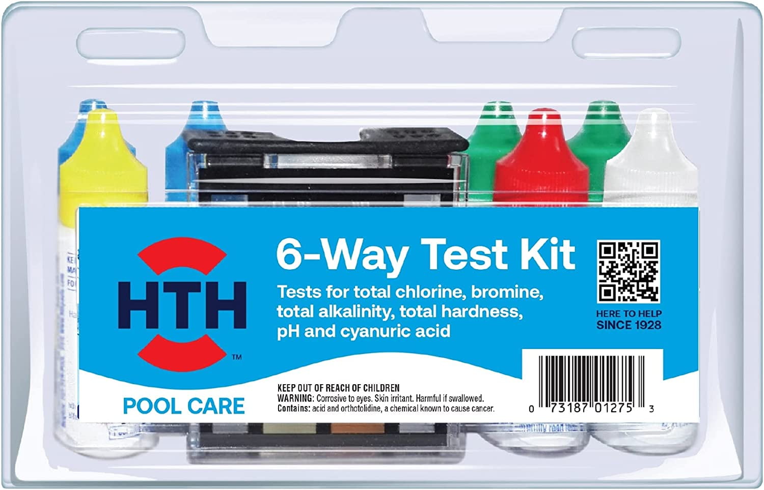 PAWTY 1275 Swimming Pool Care 6-Way Test Kit, Swimming Pool Water ...
