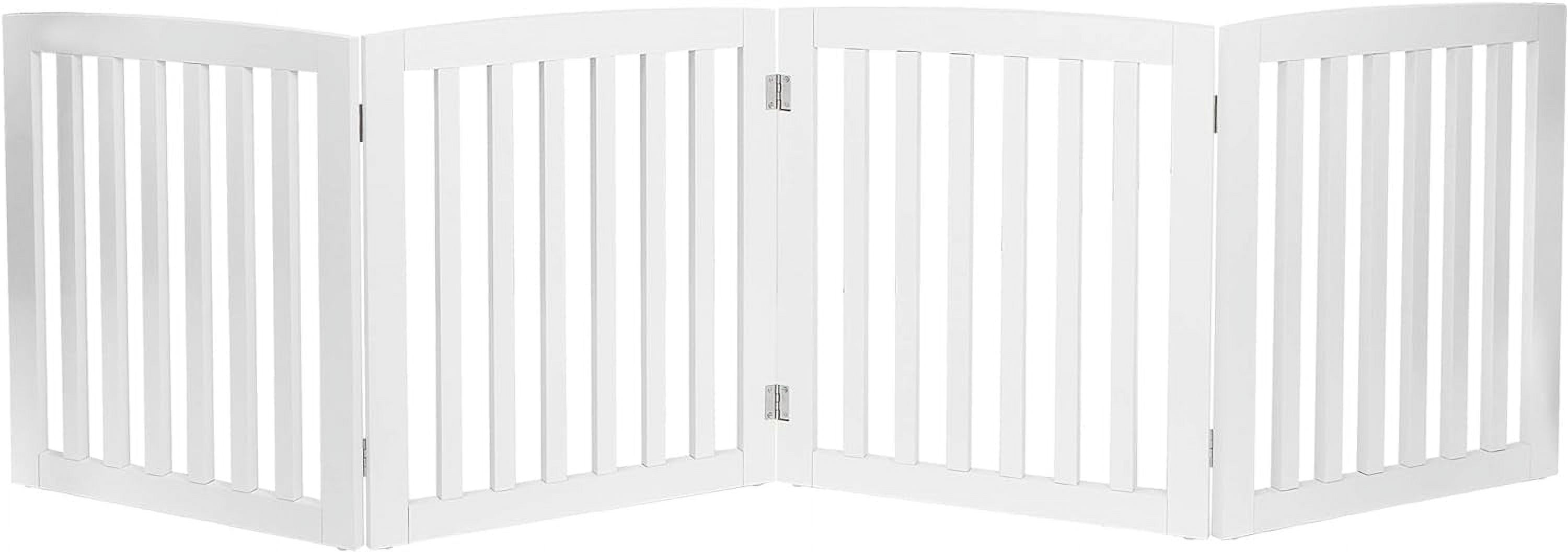 PAWTY 24 Inch Pet Dog Gate, Foldable Freestanding Dog Door 4 Panel ...