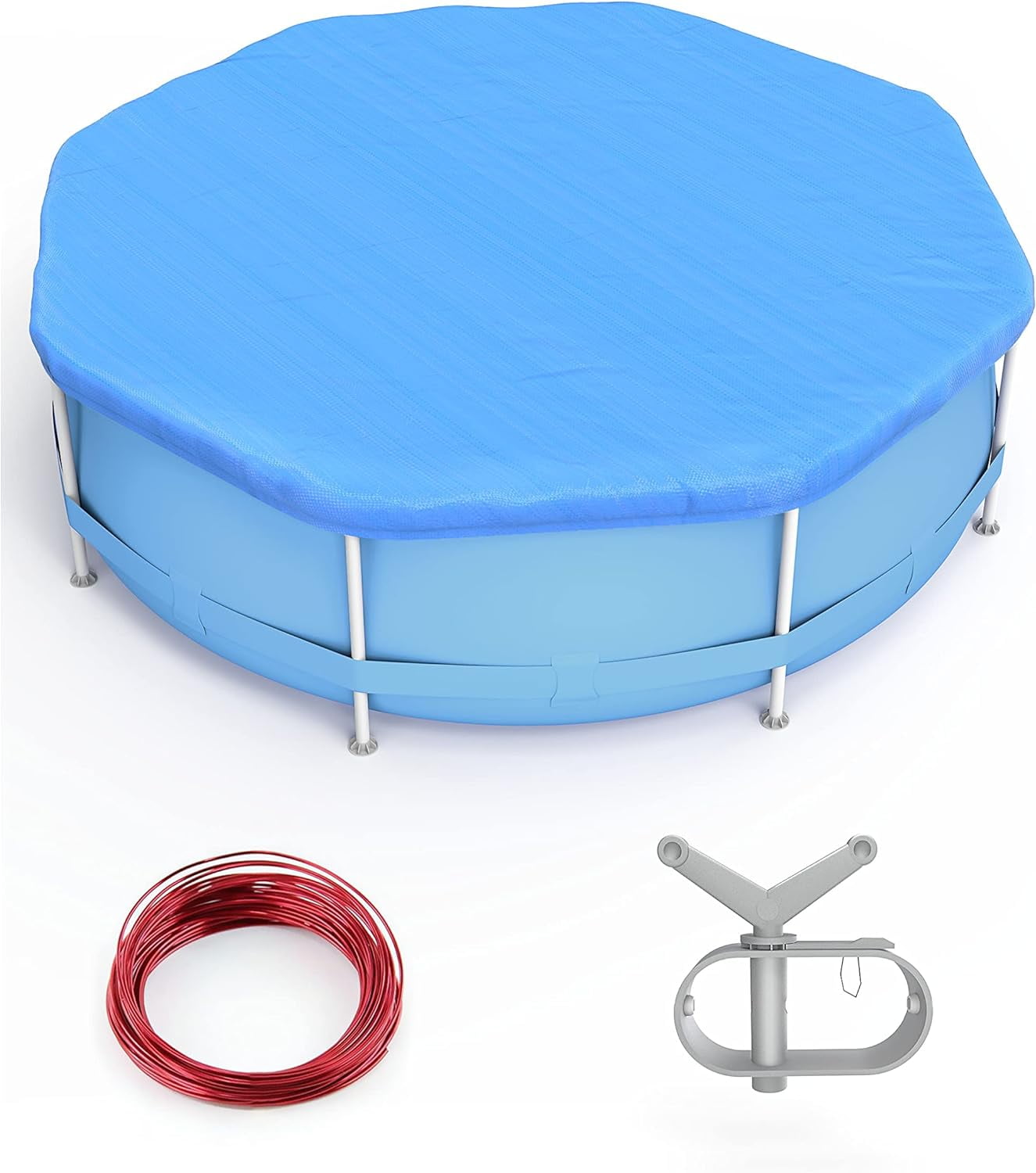 PAWTY 28ft Round Pool Cover, Winter Pool Cover for 24ft Above Ground ...