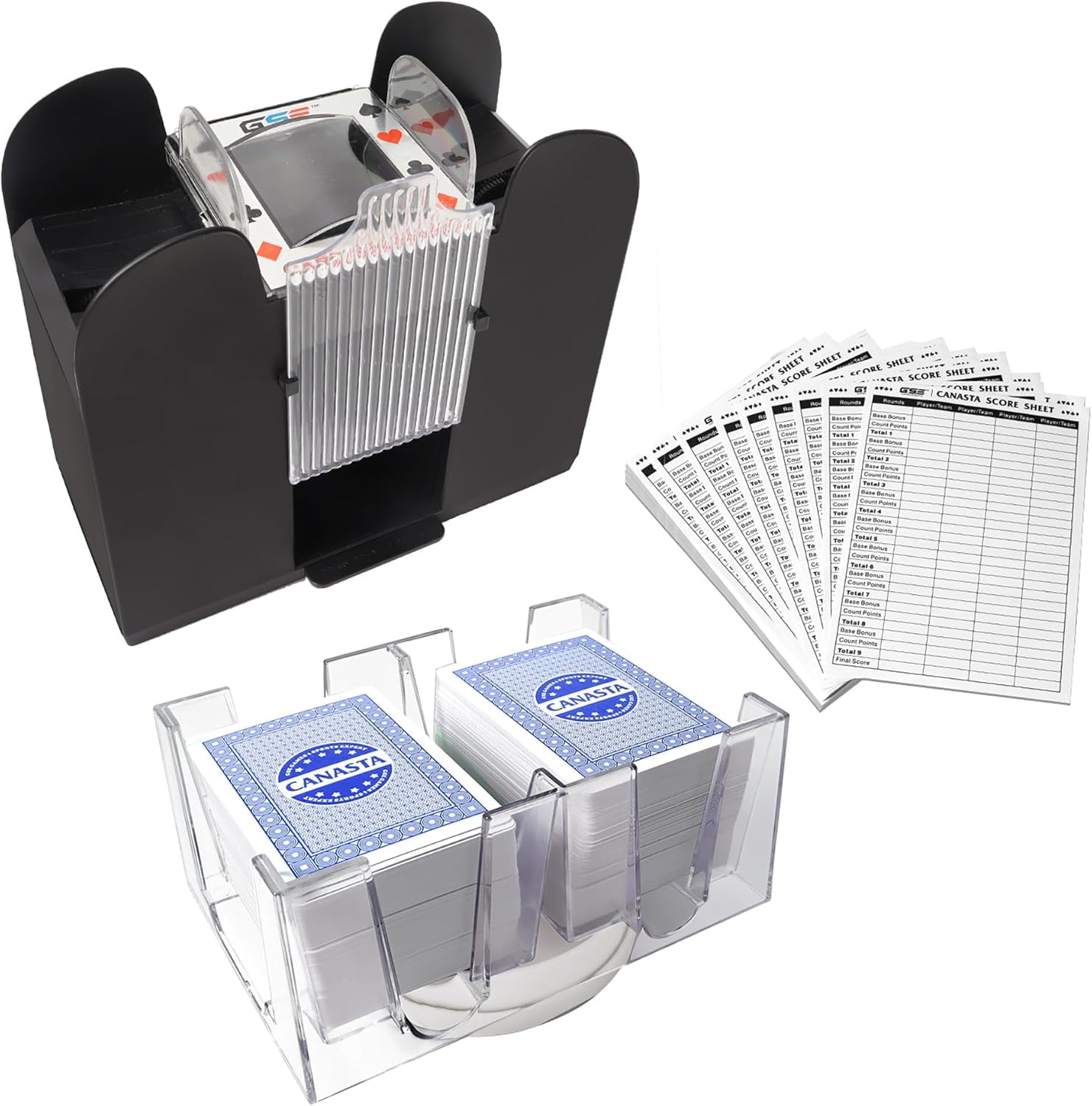 PAWTY Canasta Cards Game Set with 6-Deck Blue Canasta Cards with Point ...