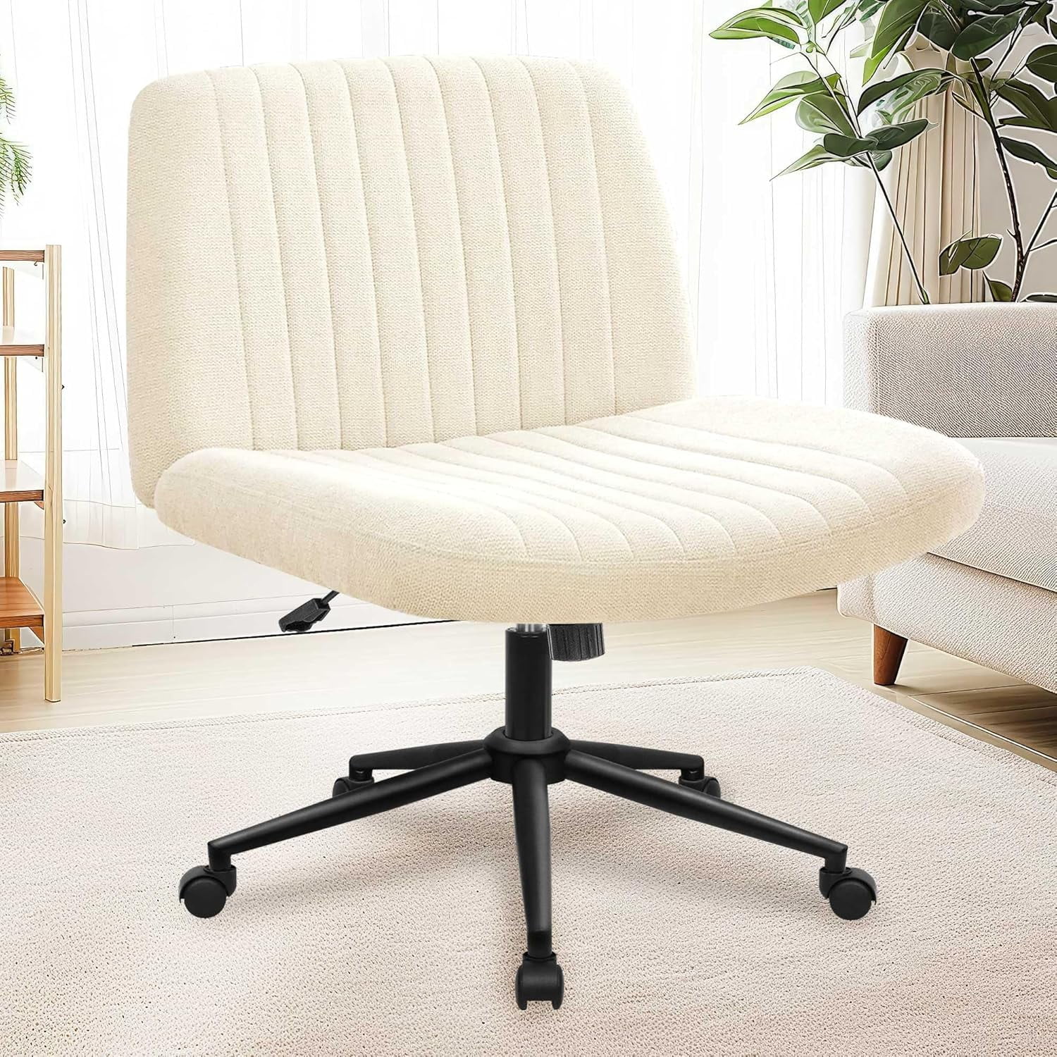 PAWTY Criss Cross Chair with Wheels & Pads Home Office Cross Legged ...