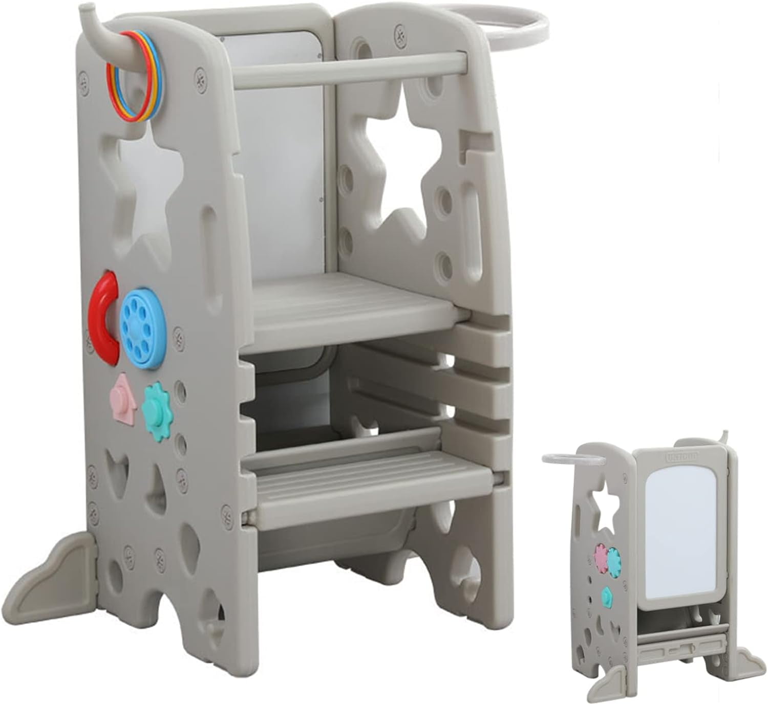 PAWTY® Multifunctional Kids Step Stool w/Double Safety Rails, Height ...