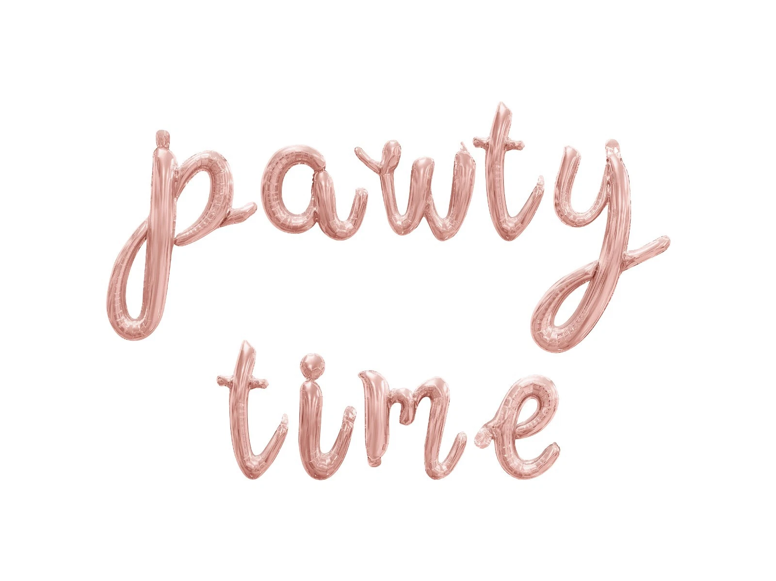 PAWTY TIME Cursive Letter Balloon Banner - Pet Birthday Party Supply ...