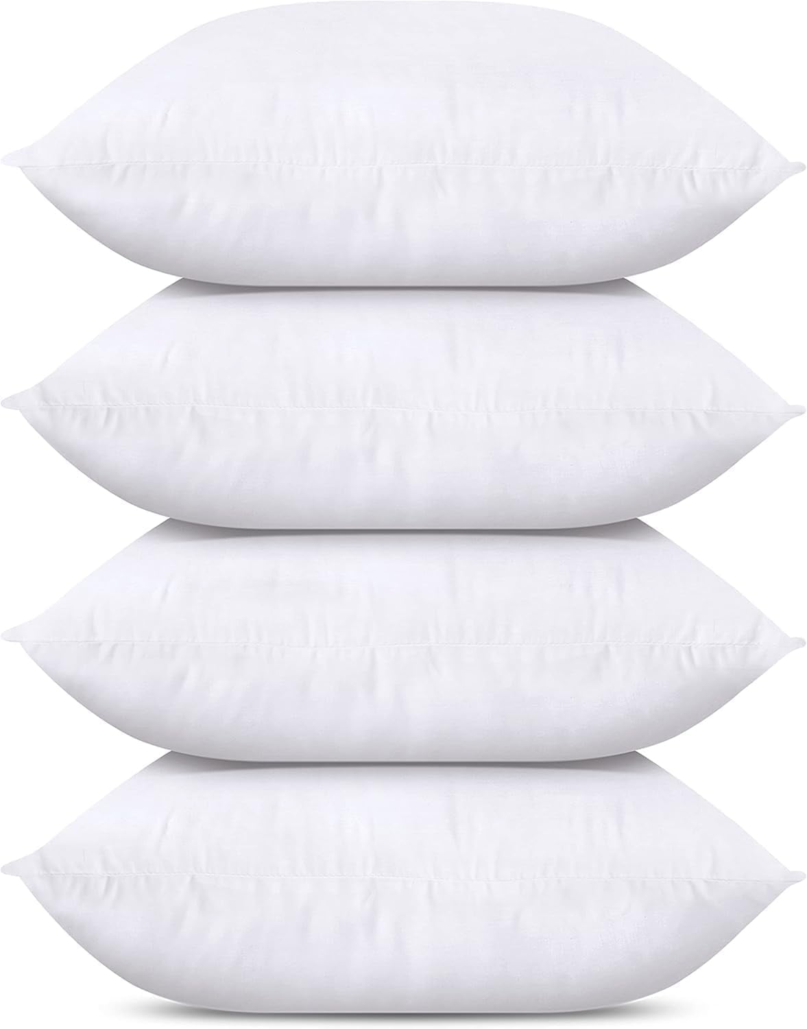 Pawty Throw Pillows Insert (Pack of 4, White) - 26 x 26 Inches Bed and ...