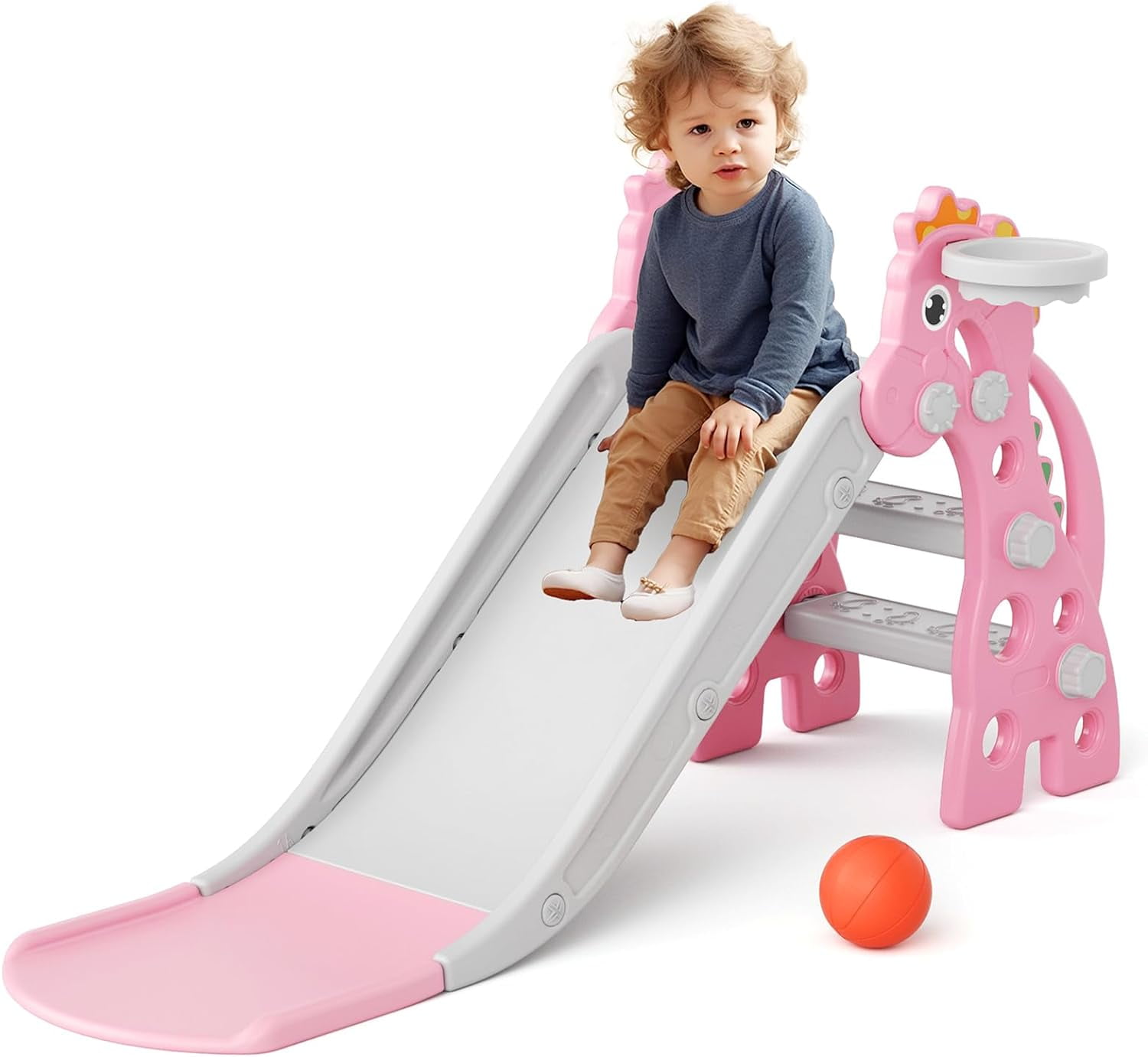 PAWTY Toddler Slide Indoor for Toddlers 1-3 Baby Slide Outdoor Playset ...