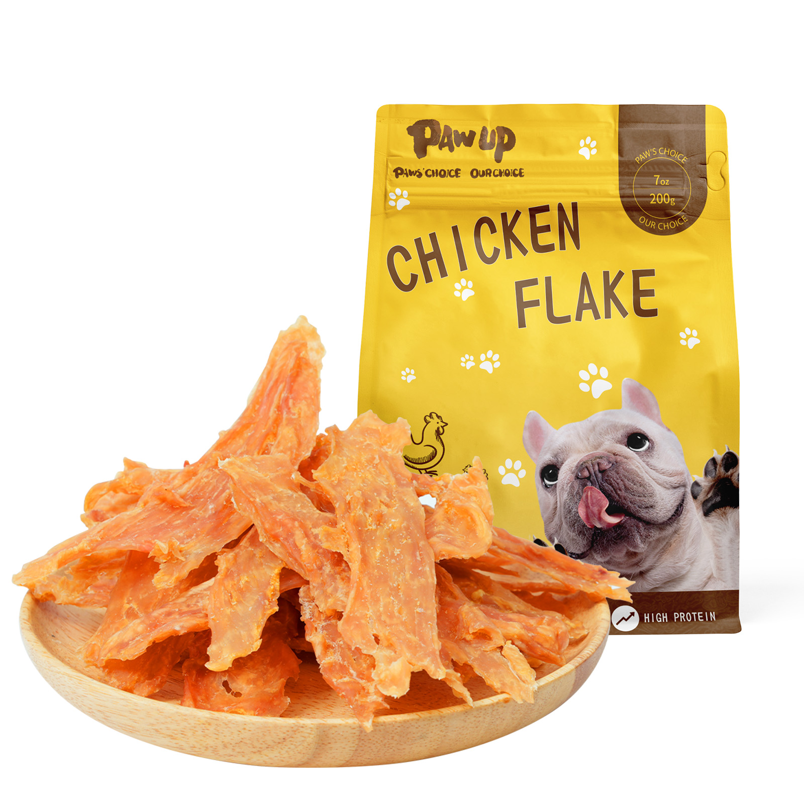 PAWUP Chicken Jerky Dog Treats, High Protein Crispy Chicken Chips, 7oz ...
