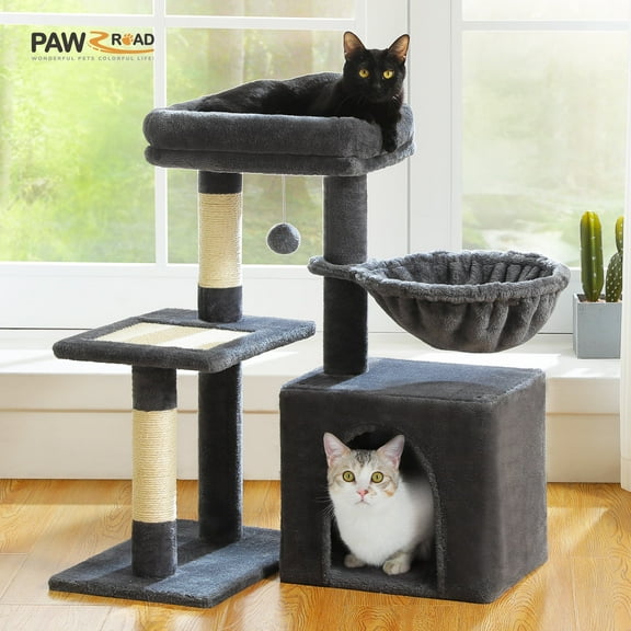 Cat Tower Cat Tree For Indoor Cats 45.3Inch Cat Condo With Scratching ...