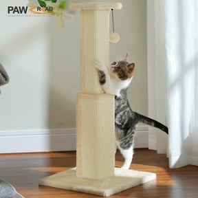 PAWZ Road 32" Tall Sisal Cat Scratching Post for Indoor Cats - Durable ...