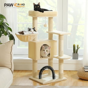 Pawz Road Cat Tree for Large Cats 56"Tall Cat Tower Condo with ...
