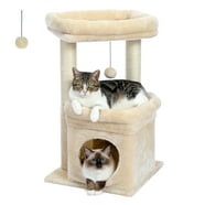 WK Indoor Cat Tree House, Pet Kitten Climbing Tower with Condo, Scratch ...