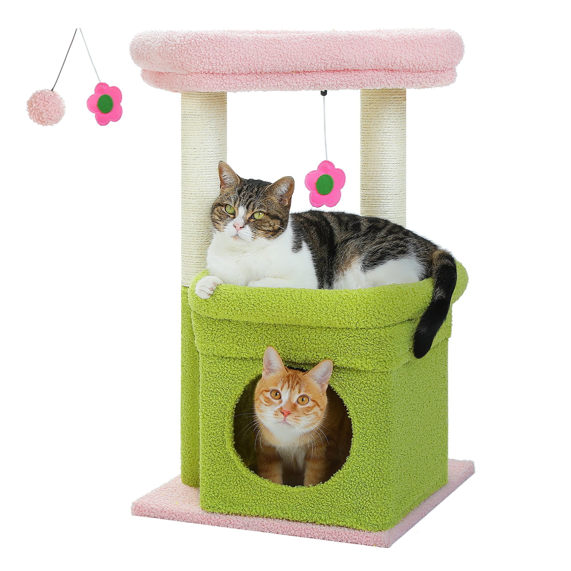 PAWZ Road Cat Tree Condo 27" Cat Tower with Large Top Perch and ...