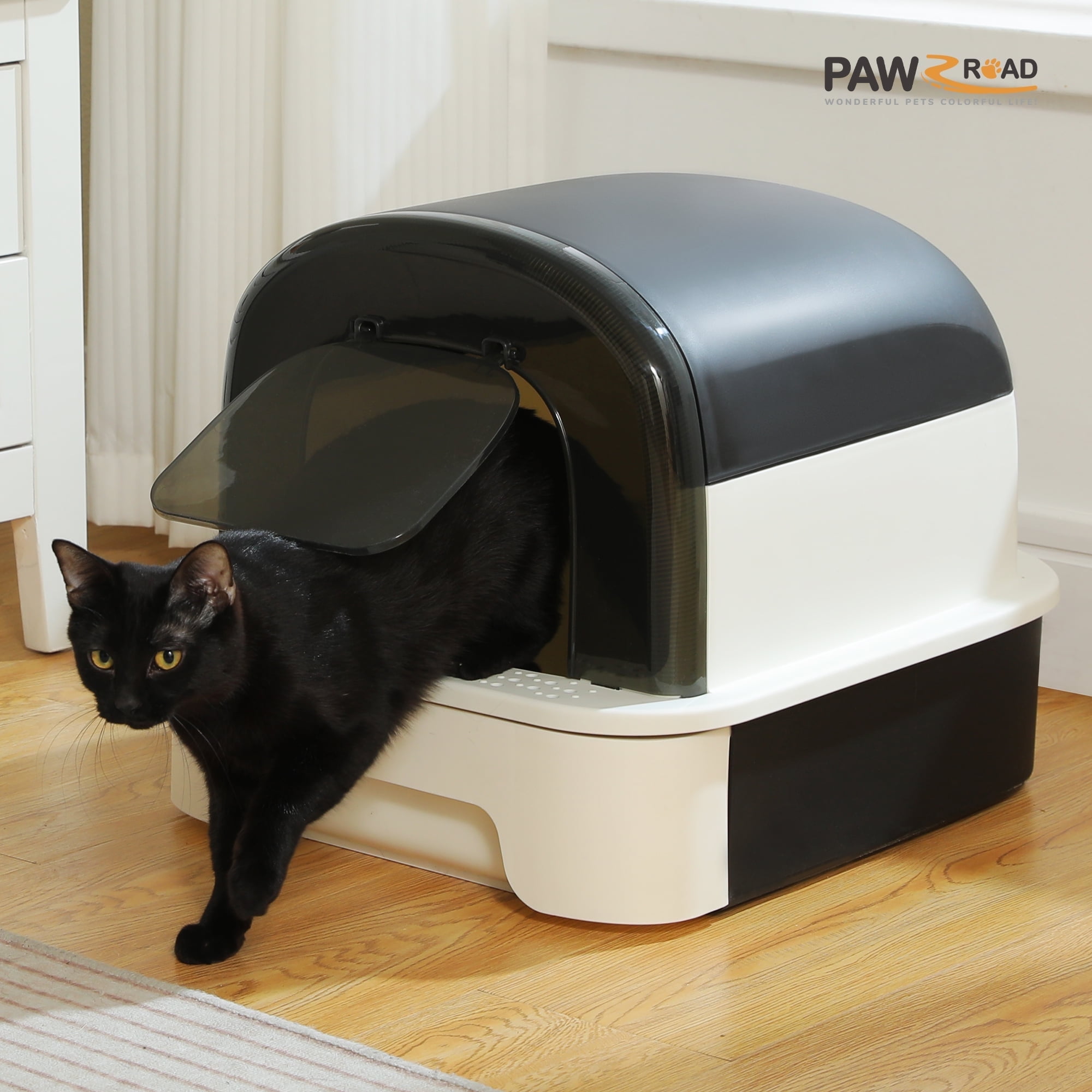 PAWZ Road Large Cat Litter Box with Scoop Litter Box with Lid Double ...