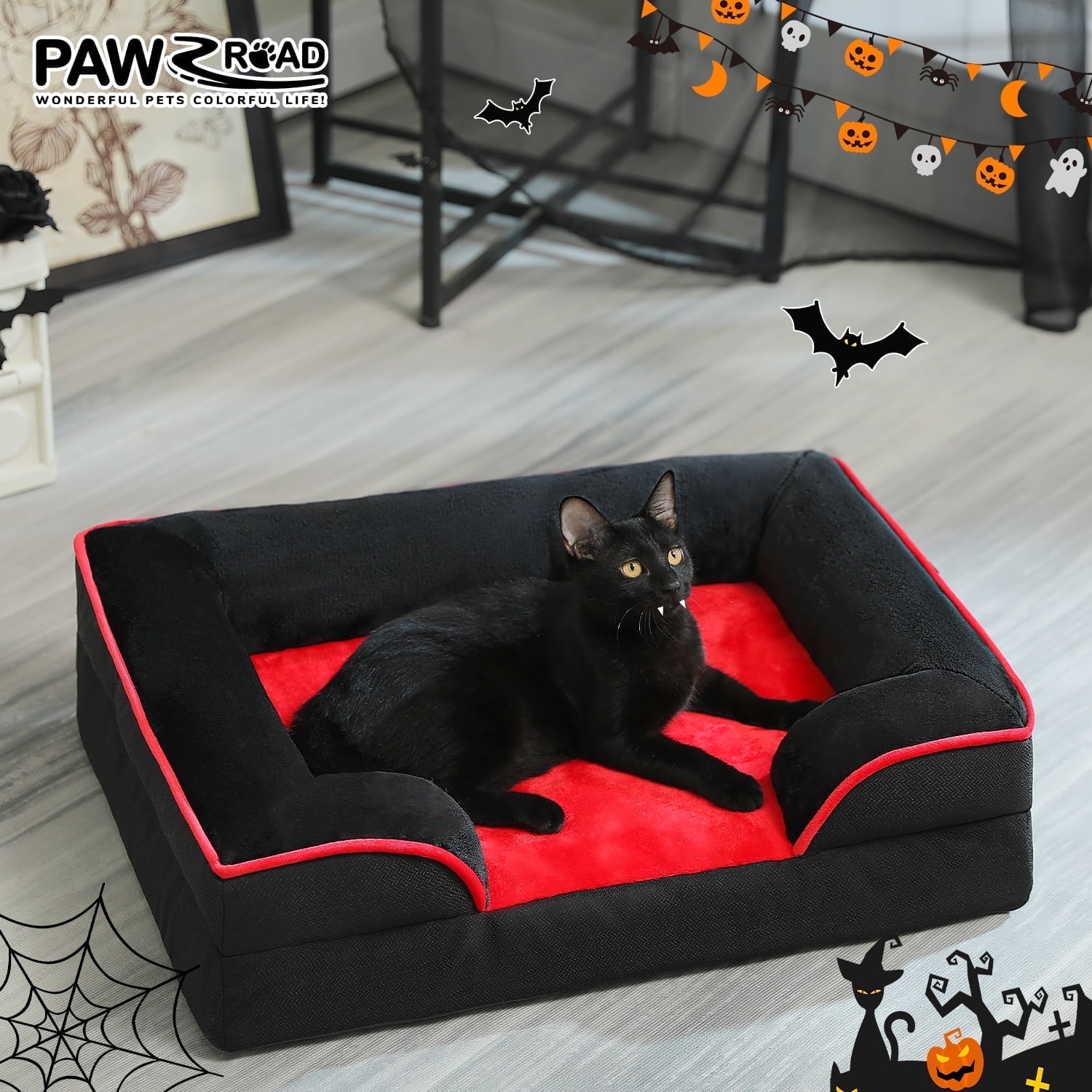 Pawz Road Orthopedic Dog Bed, Removable Washable Cover, Non-Slip Bottom ...