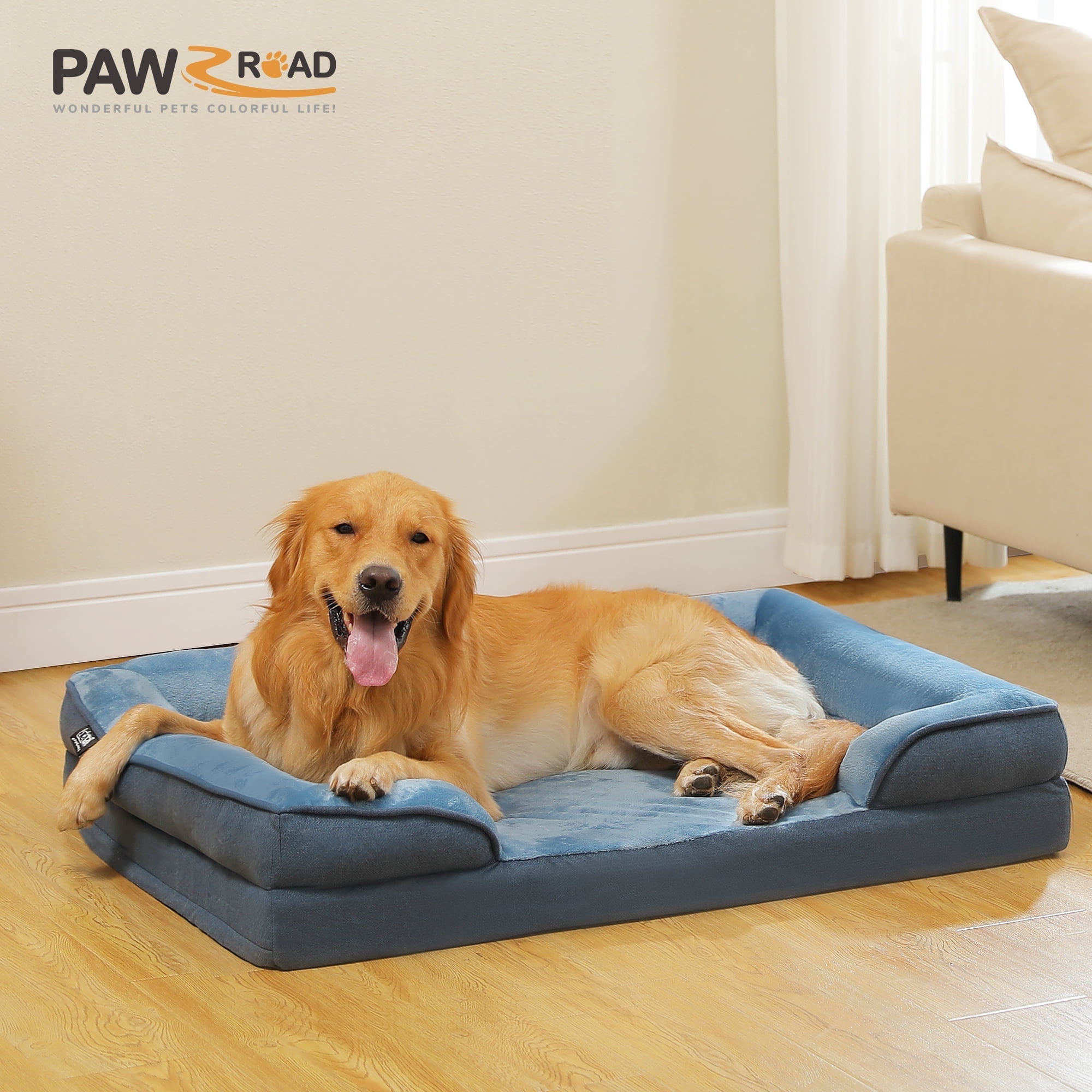 PAWZ Road Orthopedic Dog Bed Removable Washable Cover Non-Slip Bottom ...