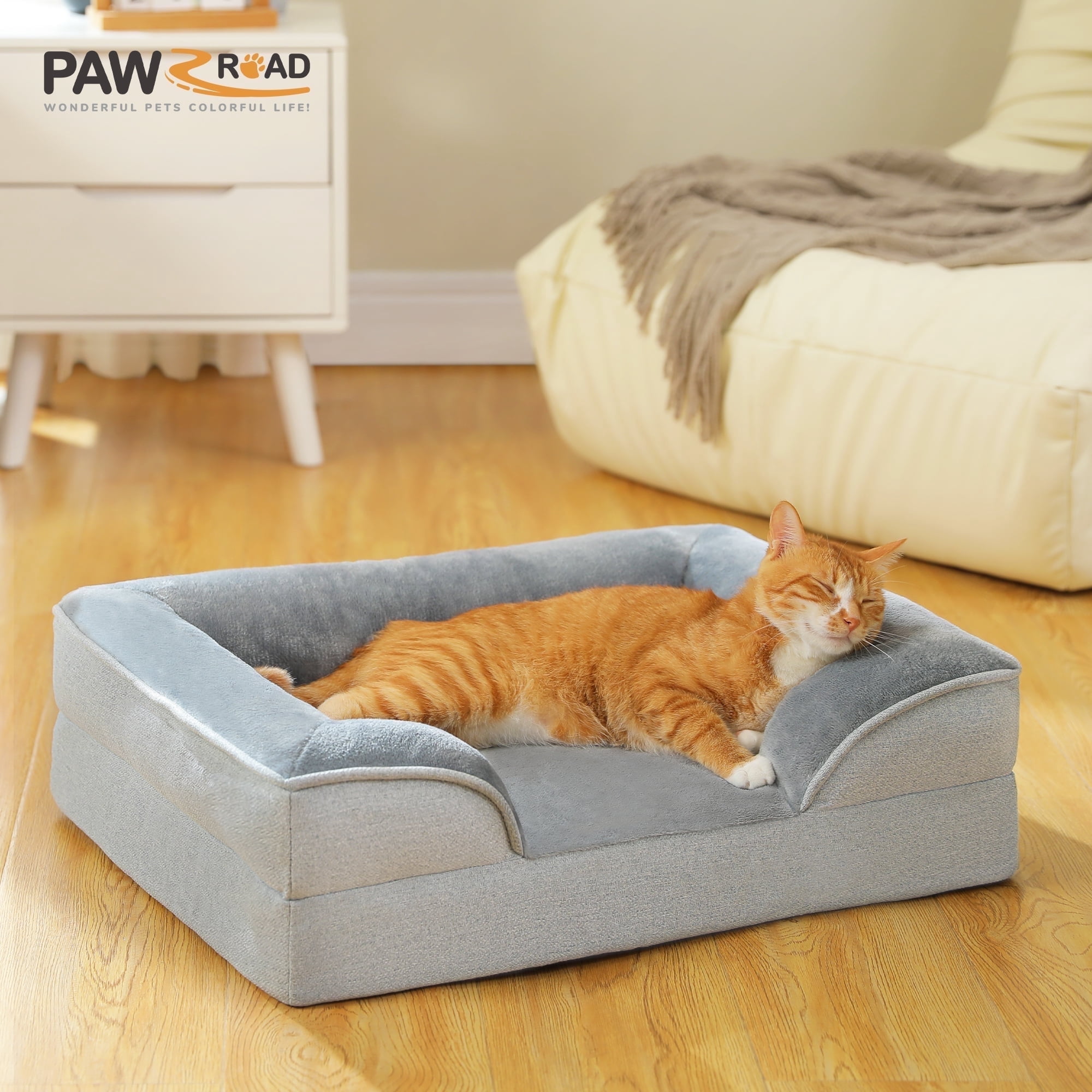 PAWZ Road Orthopedic Dog Bed Removable Washable Cover Non-Slip Bottom ...