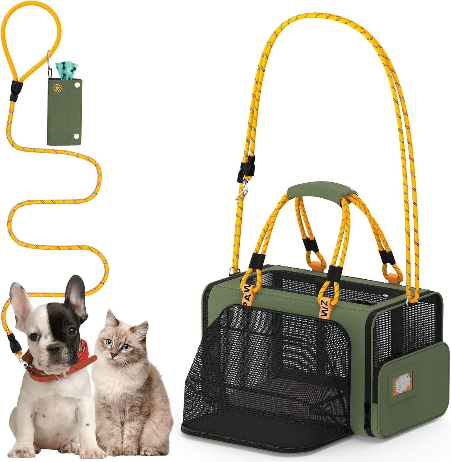 PAWZIDEA Expandable Soft-Sided Pet Carrier 18″×11″×11″, TSA Airline ...