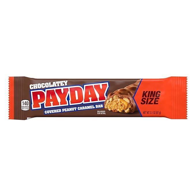 PAYDAY Chocolatey Peanut Caramel King Size, Candy Bar, 3.1 oz - Walmart.com