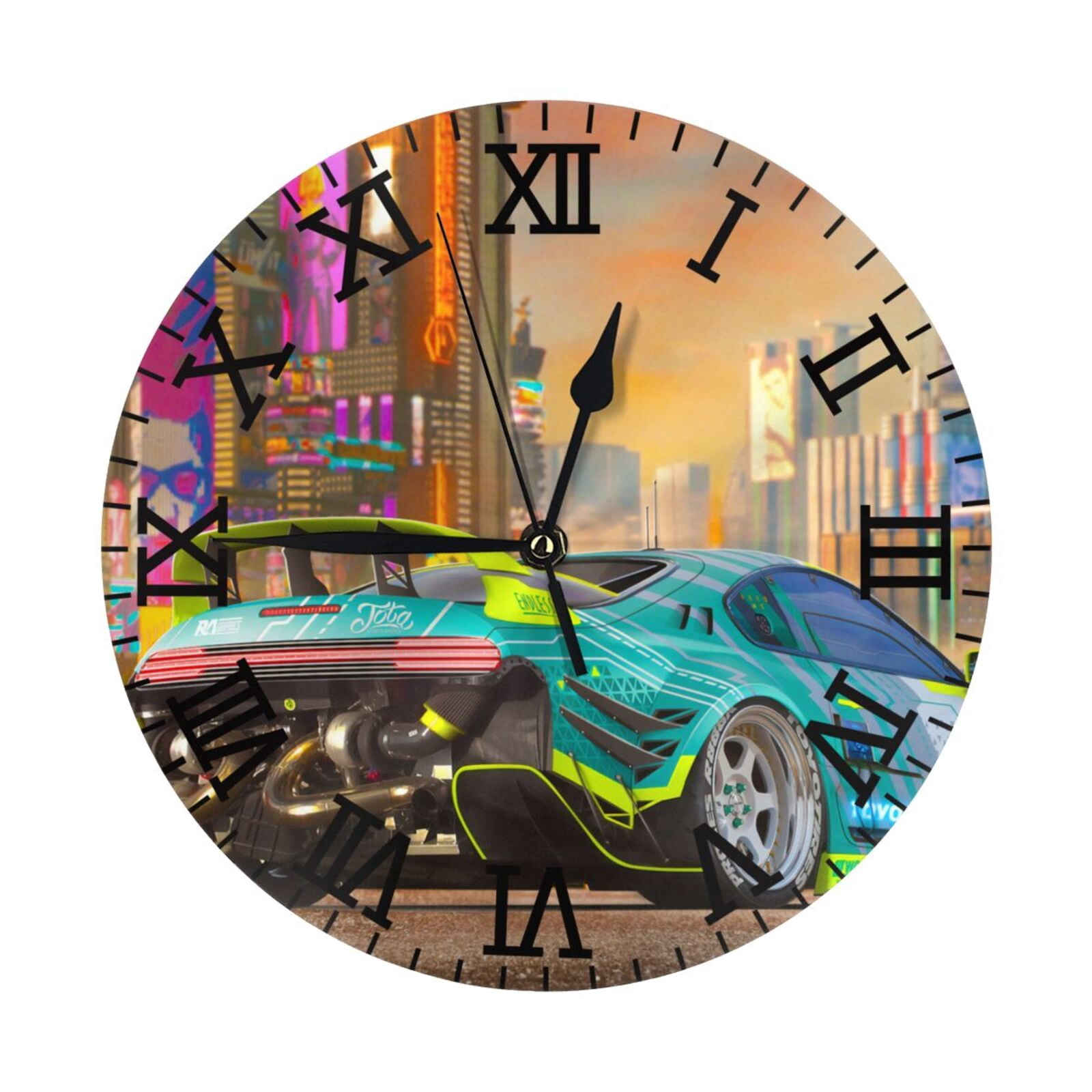 PAYOHTO 10''Wall Clock Nissan Silvia Tuning Supercars, Frameless ...