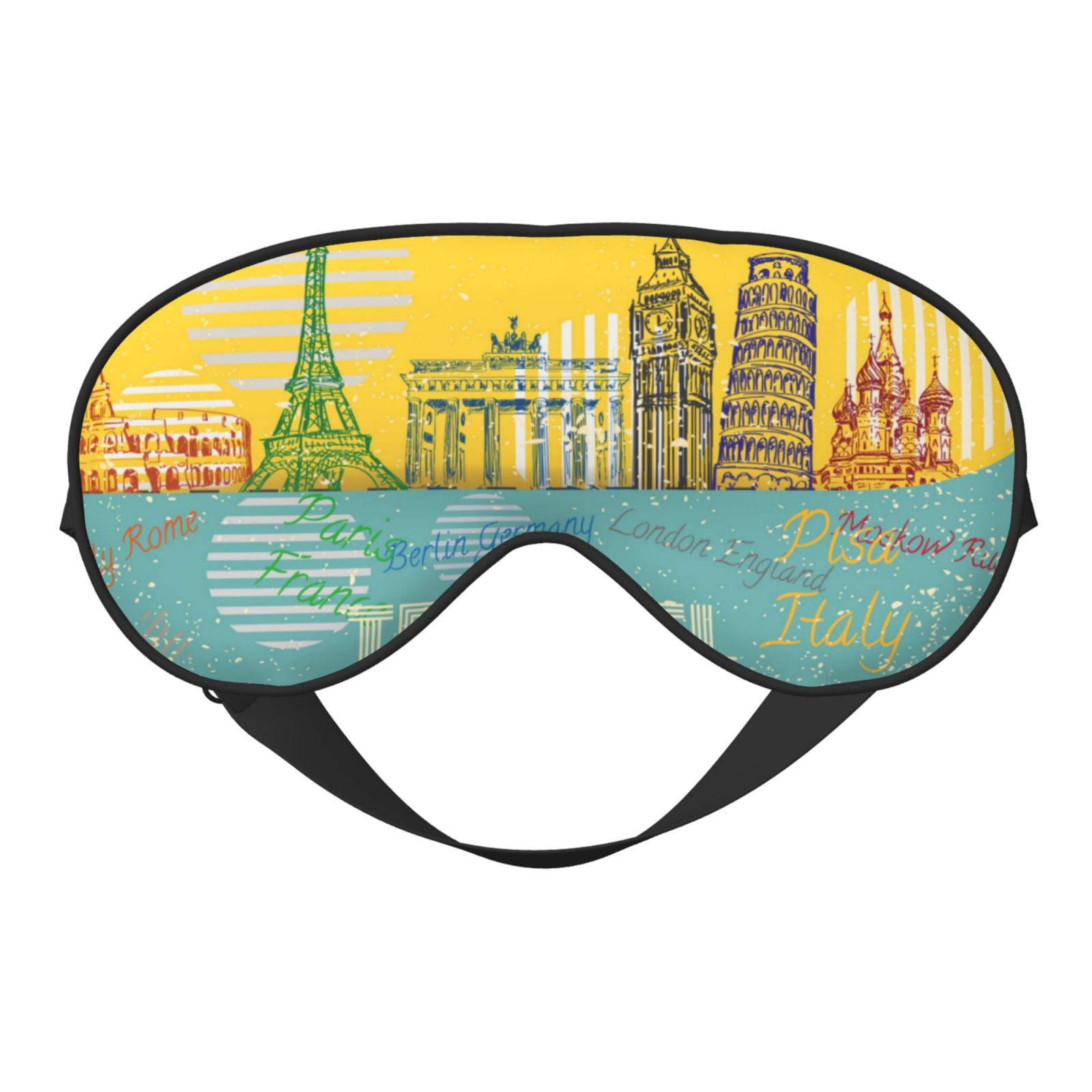 PAYOHTO Background with Sights of Europe Soft Sleep Mask Comfort Pure ...