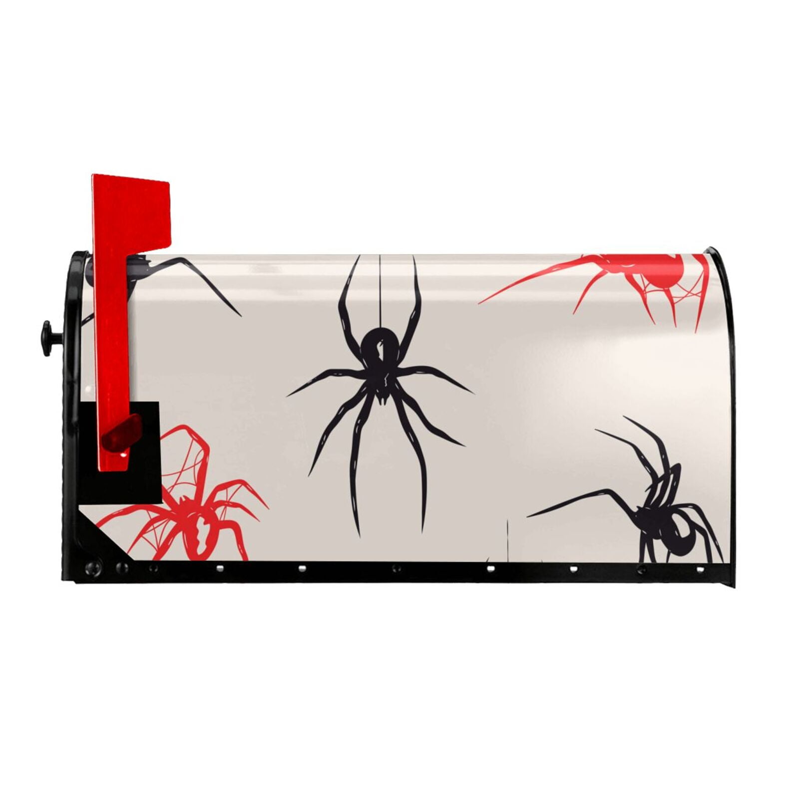 PAYOHTO Black and Red Spiders Mailbox Covers Magnetic Standard Size 18 ...