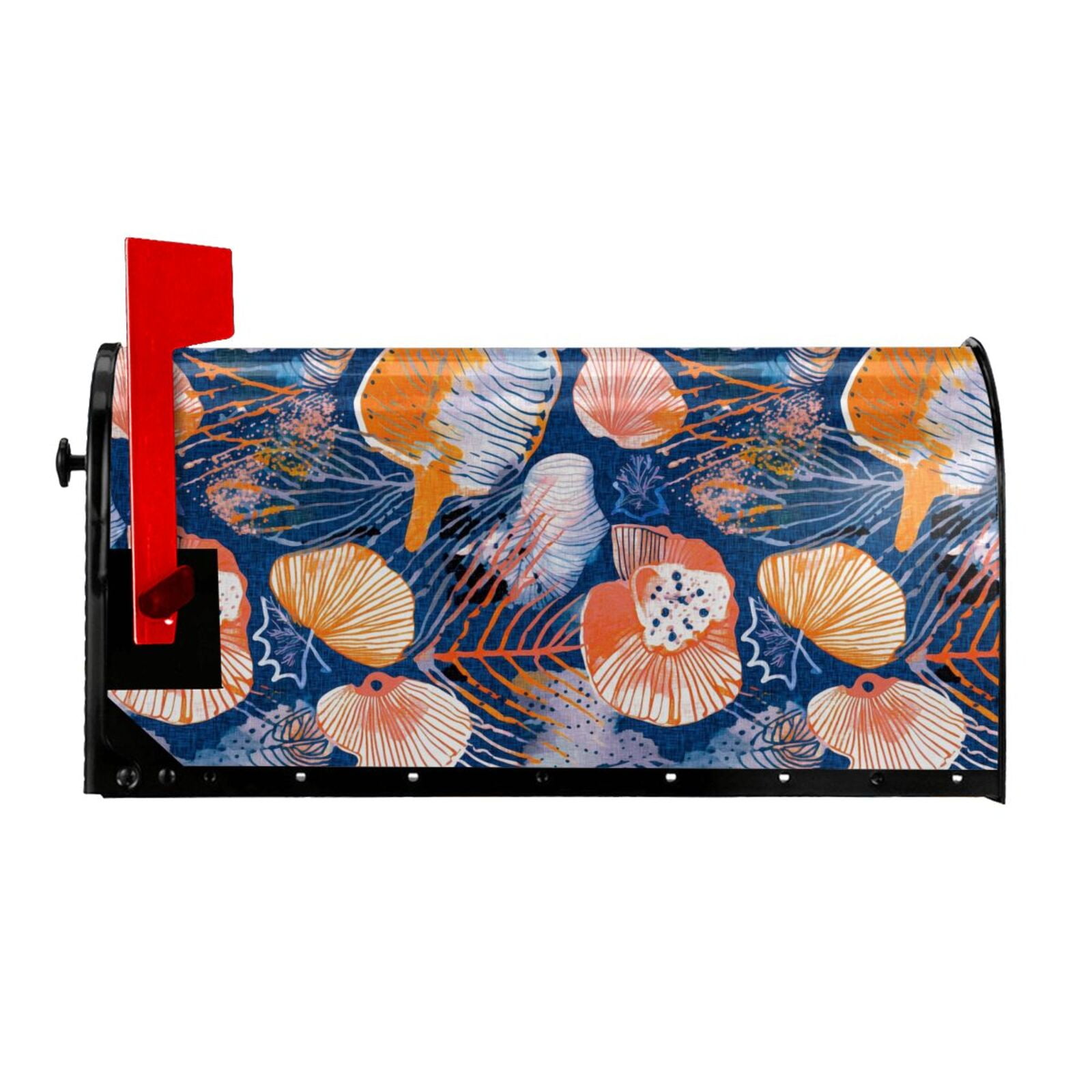 PAYOHTO Blue Red Underwater Shell Clam Mailbox Covers Magnetic Standard ...