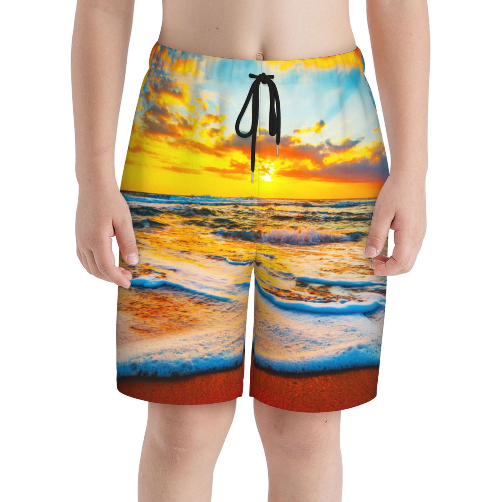 PAYOHTO Boy Swim Trunks Small Size 7-8 Teens Boy Beach Board Shorts ...