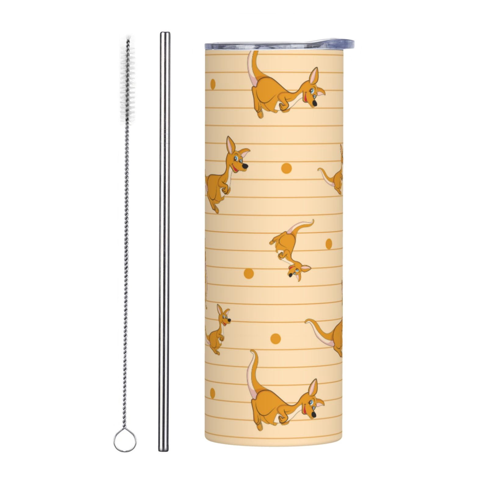 PAYOHTO Cartoon Kangaroo 20 Oz Stainless Steel Mug Tumblers Cup for Men ...