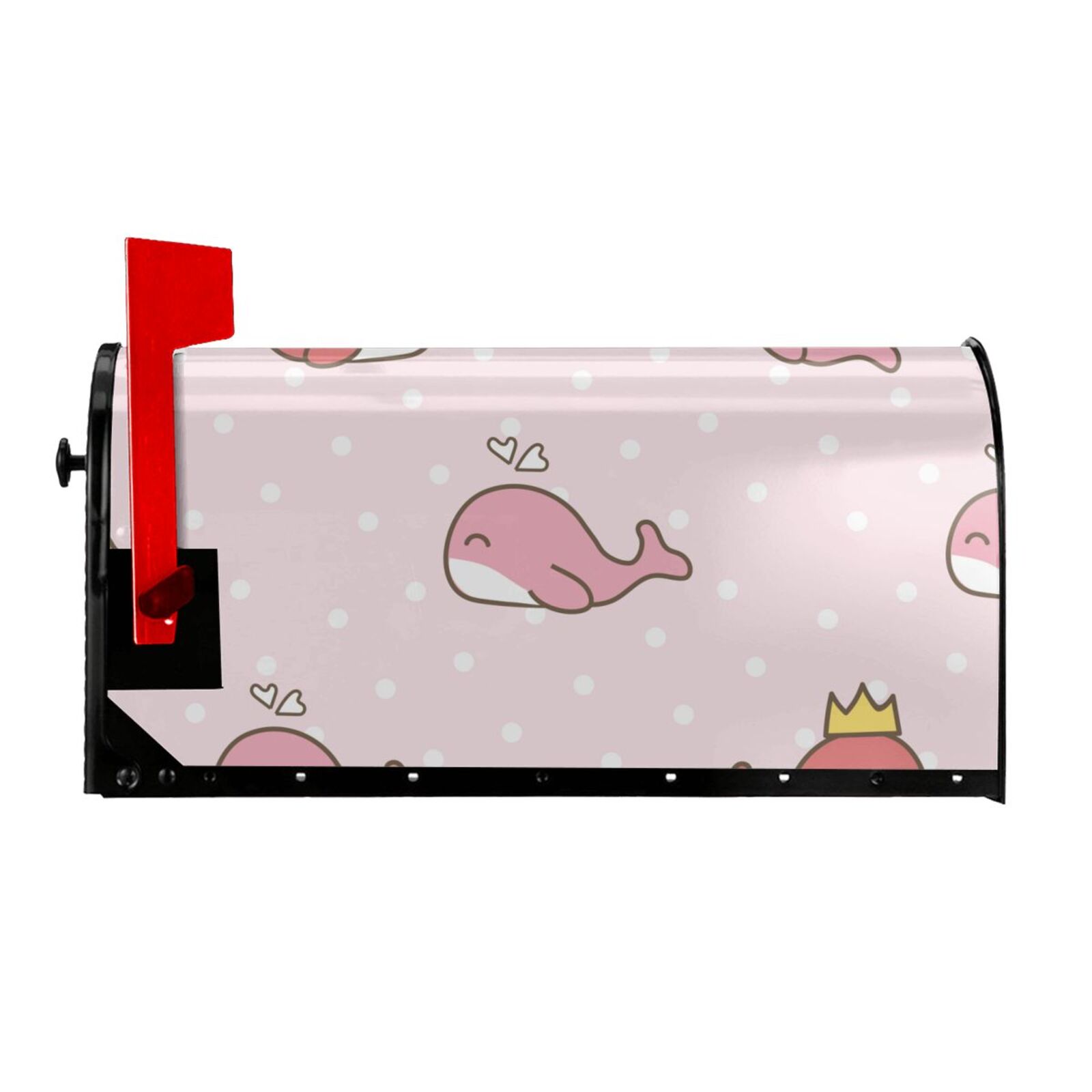 PAYOHTO Cute Cartoon Whale Girls Pink Mailbox Covers Magnetic Standard ...
