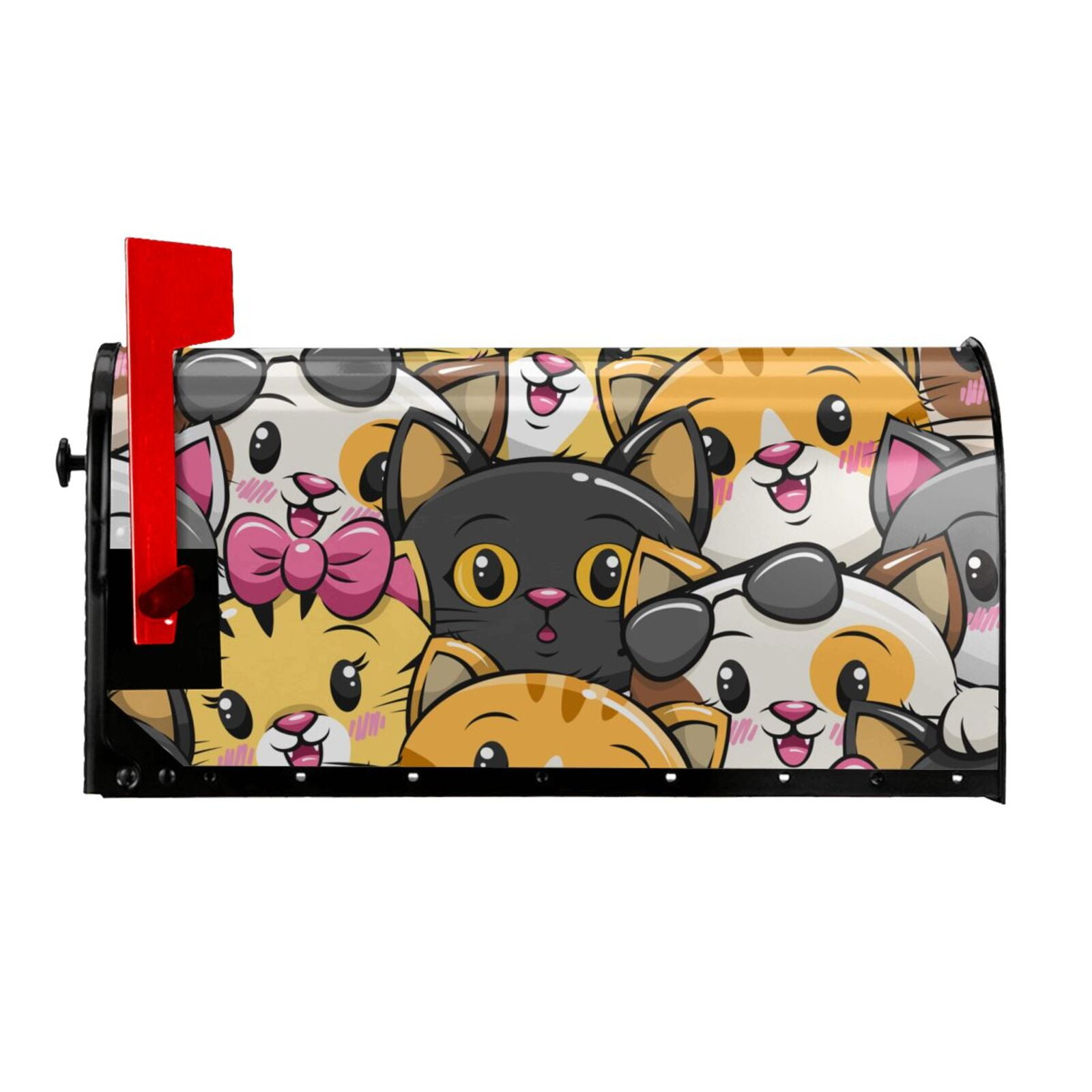 PAYOHTO Cute Cat Cartoon Illustration Mailbox Covers Magnetic Standard ...