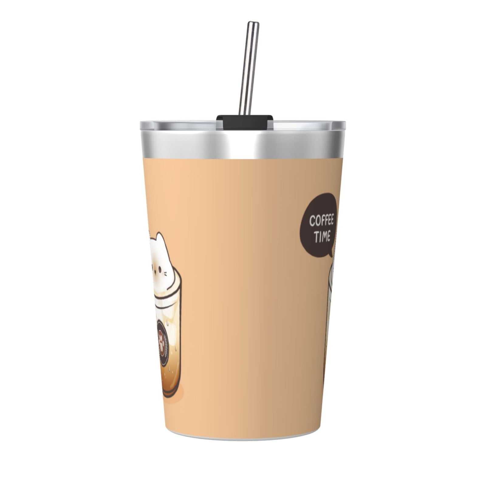 PAYOHTO Cute Cat Foam Inside Coffee Cup Insulated Stainless Steel ...