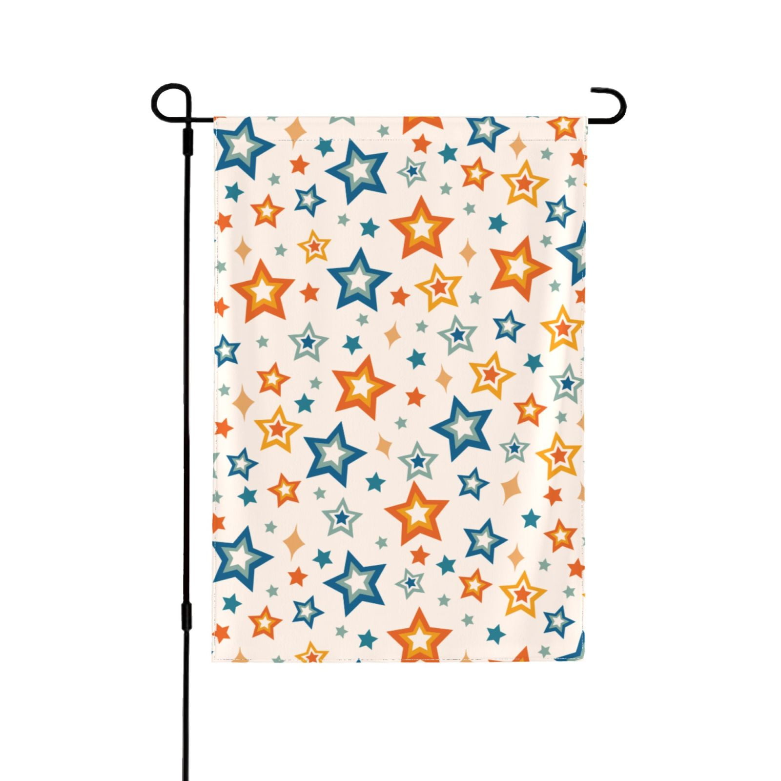 PAYOHTO Double Sided Garden Flag for Yard Colourful Star Shape On ...