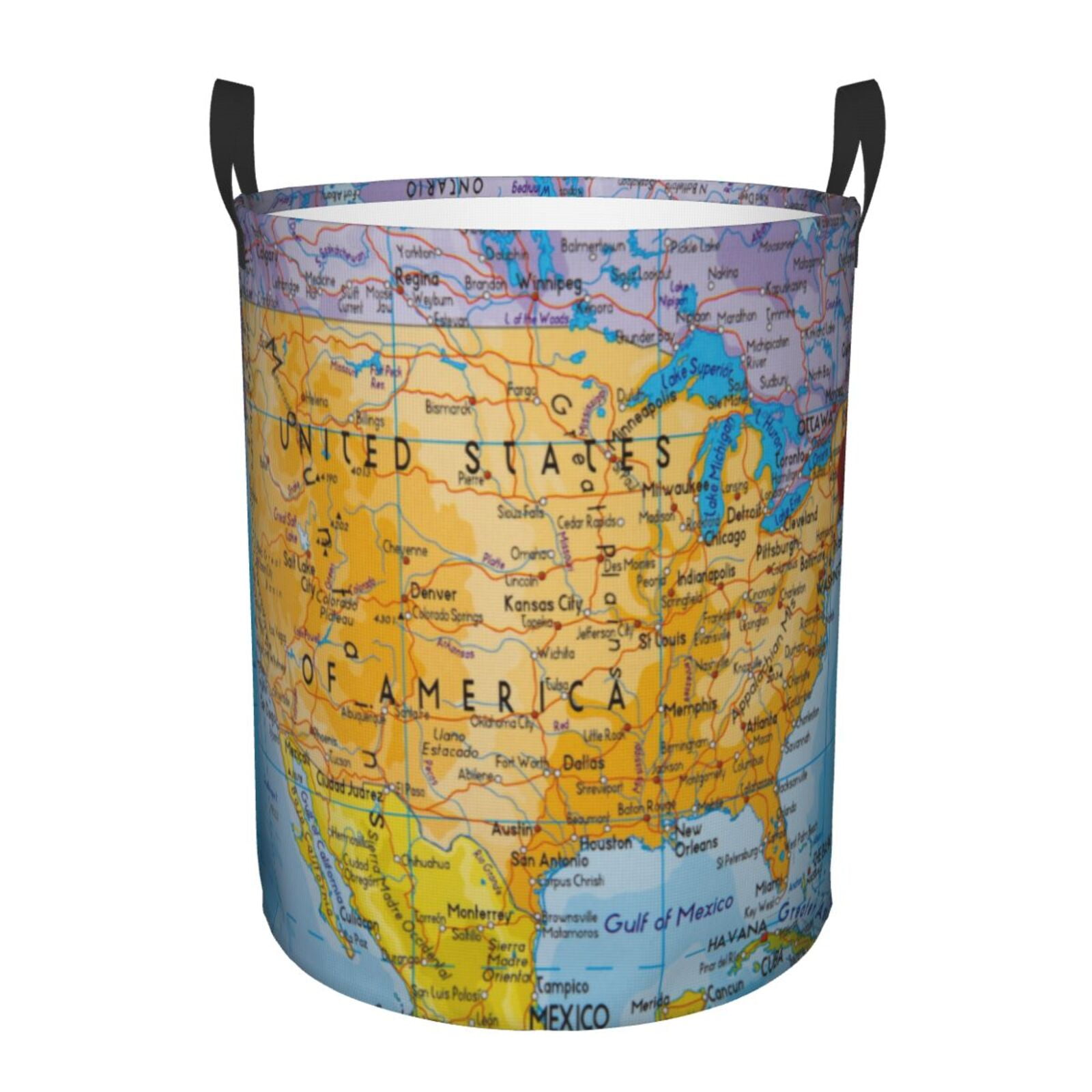 PAYOHTO Foldable Laundry Room Hamper Bucket Waterproof Bathroom Basket ...