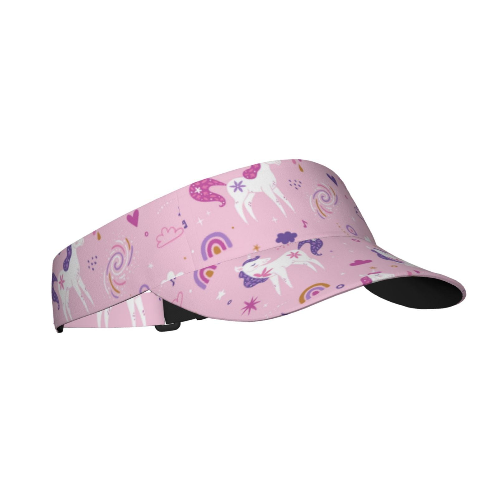 PAYOHTO Girly Cute Unicorns Rainbows Clouds & Stars Sun Visor Ponytail ...