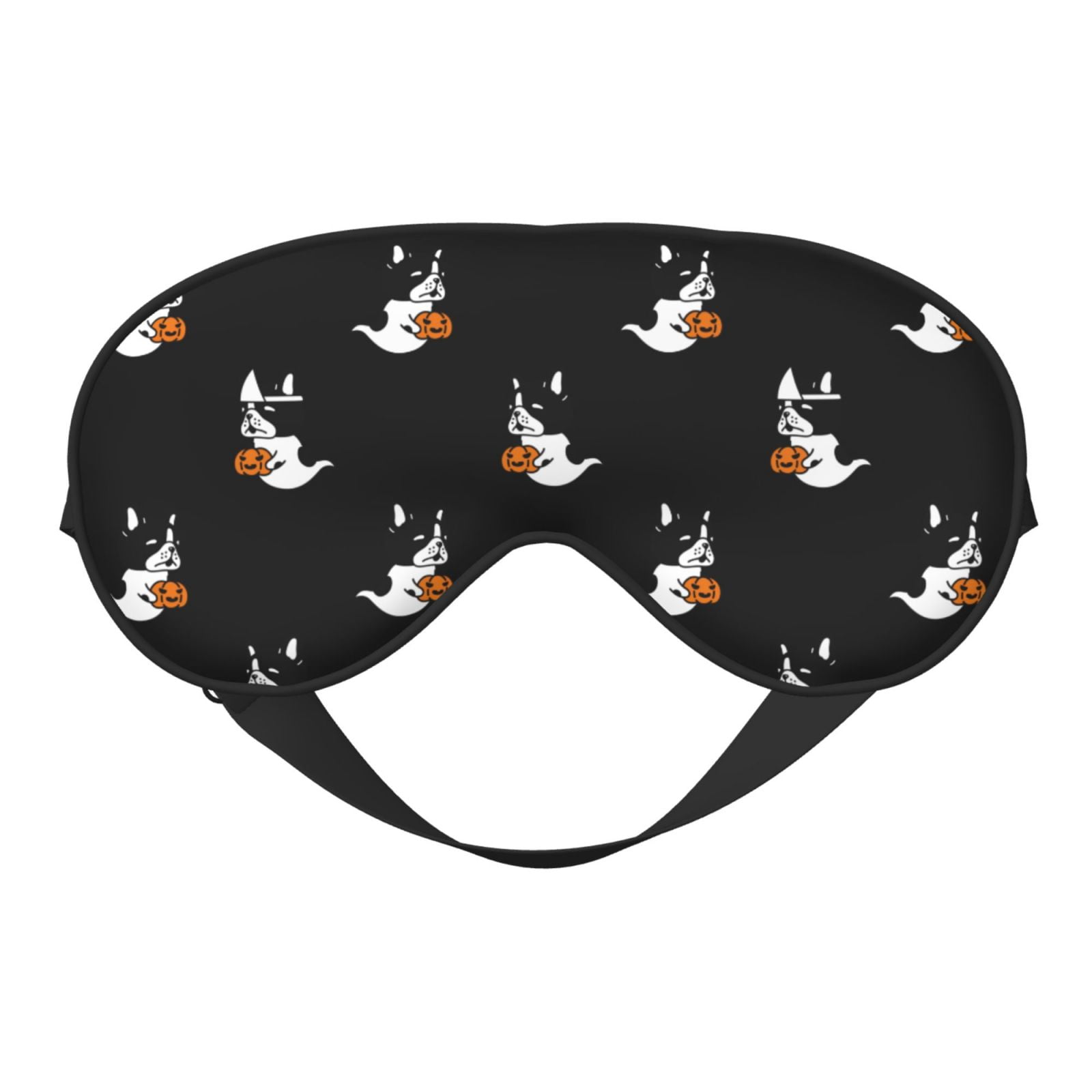 PAYOHTO Halloween Spooky Pumpkin French Bulldog Soft Sleep Mask Comfort ...