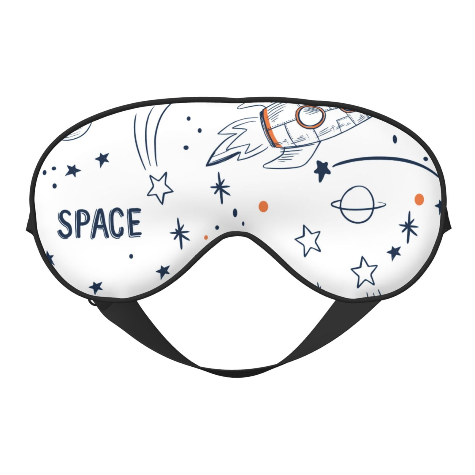 PAYOHTO Hand Drawn Space Elements Soft Sleep Mask Comfort Pure Silk Eye ...