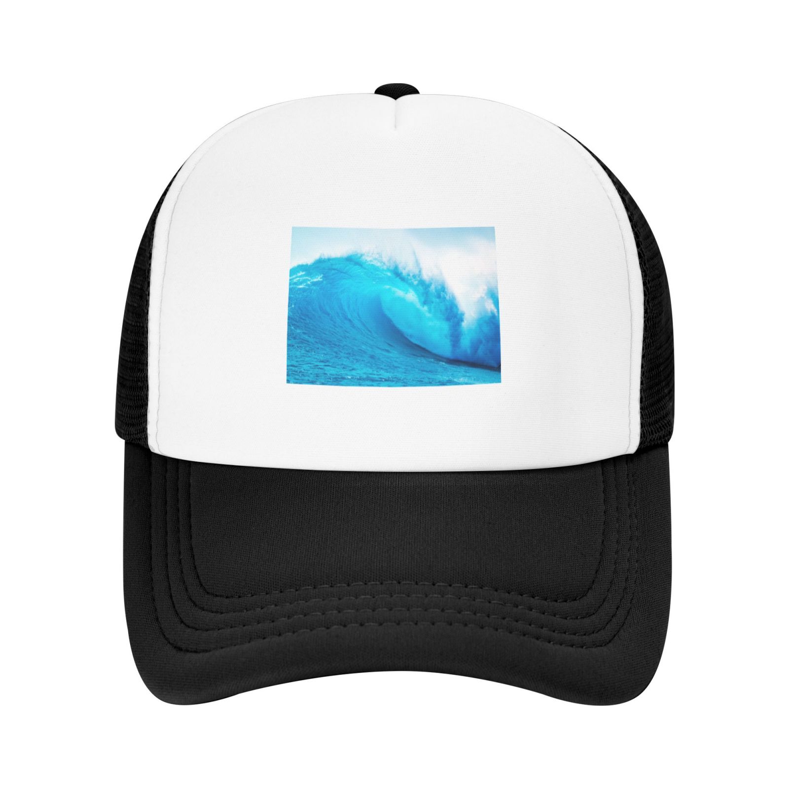 PAYOHTO Kids Big Blue Ocean Waves Baseball Hat Back Adjustable Mesh ...
