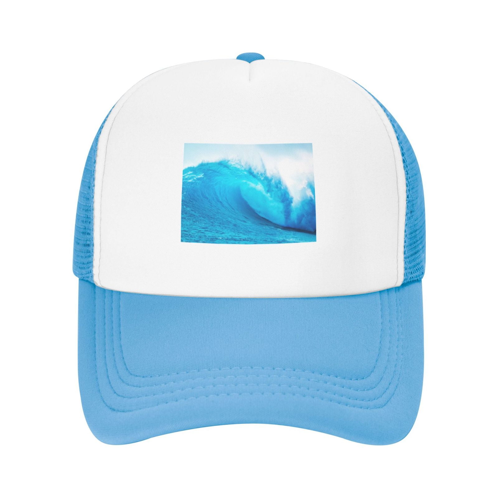 PAYOHTO Kids Big Blue Ocean Waves Baseball Hat Back Adjustable Mesh ...