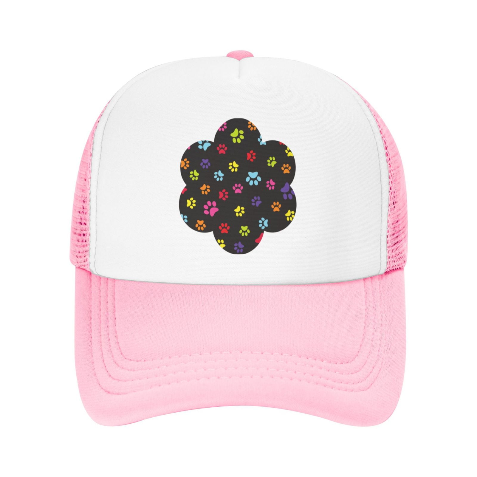 PAYOHTO Kids Colorful Animal Foot Prints Black Baseball Hat Back ...