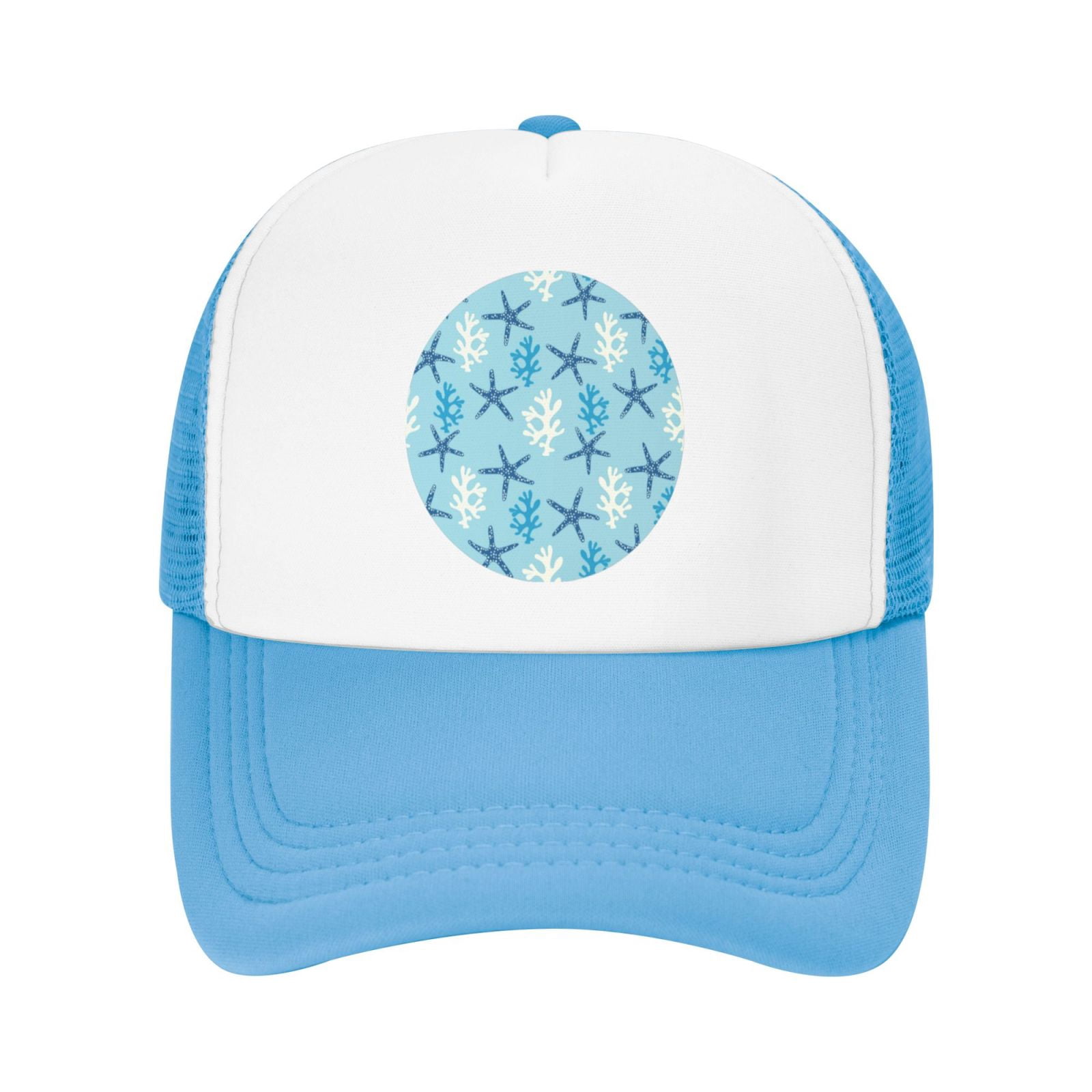PAYOHTO Kids Coral Reef Starfish Blue Baseball Hat Back Adjustable Mesh ...