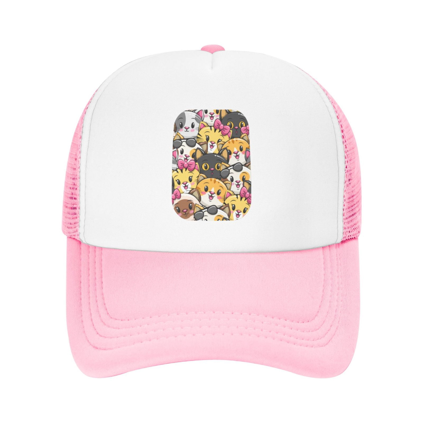 PAYOHTO Kids Cute Cat Cartoon Illustration Baseball Hat Back Adjustable ...