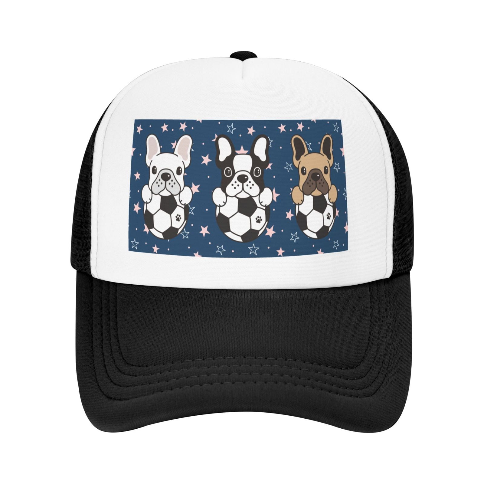 PAYOHTO Kids Cute French Bulldog Soccer Baseball Hat Back Adjustable ...
