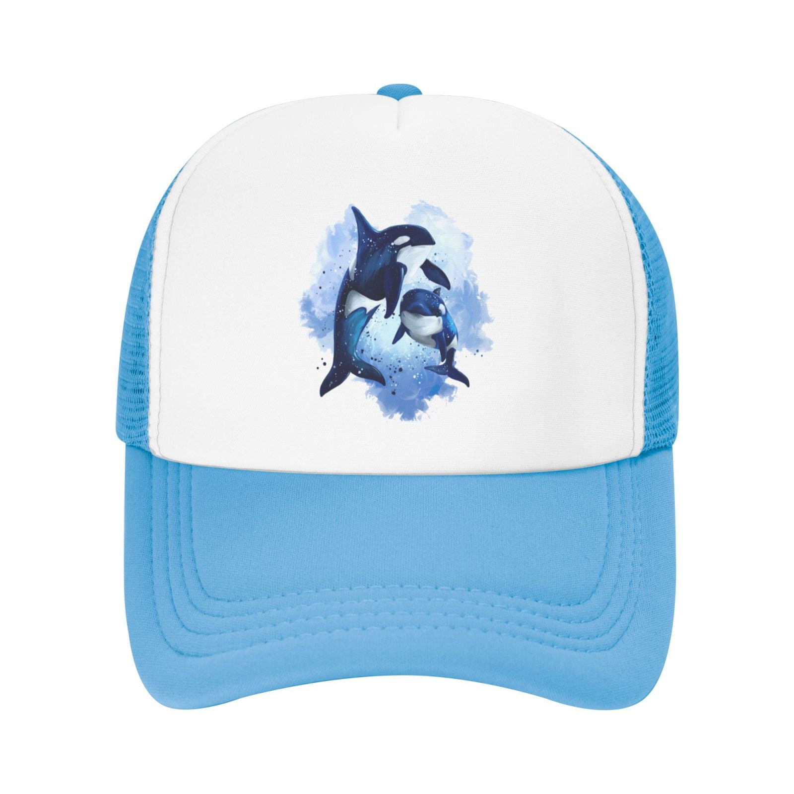 PAYOHTO Kids Cute Whales Ocean Watercolor Baseball Hat Back Adjustable ...